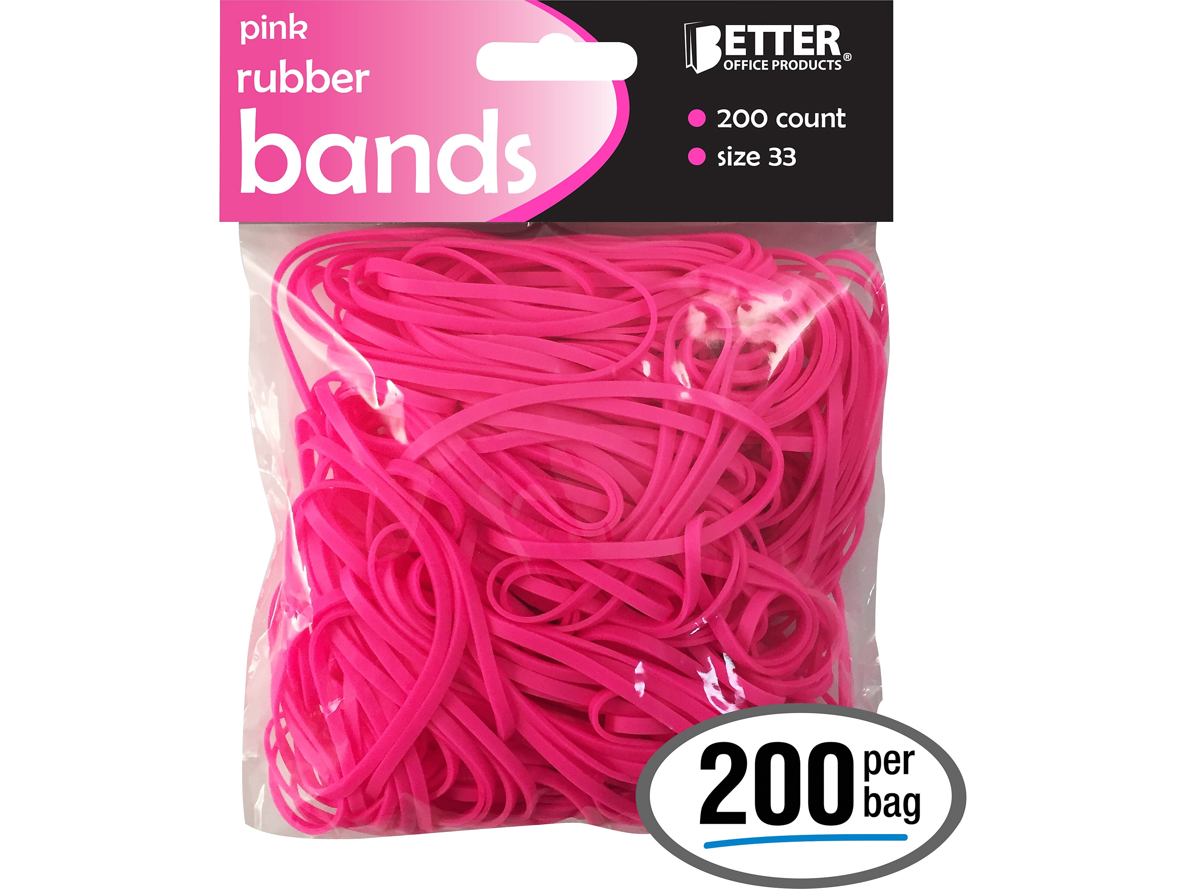 Better Office Multi-Purpose Rubber Band #33 Size 200/Pack (33905 ...