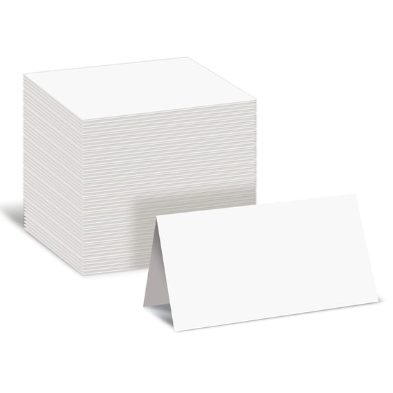 Better Office Products 100 Pack White Place Cards, 2 x 3.5 in, for ...