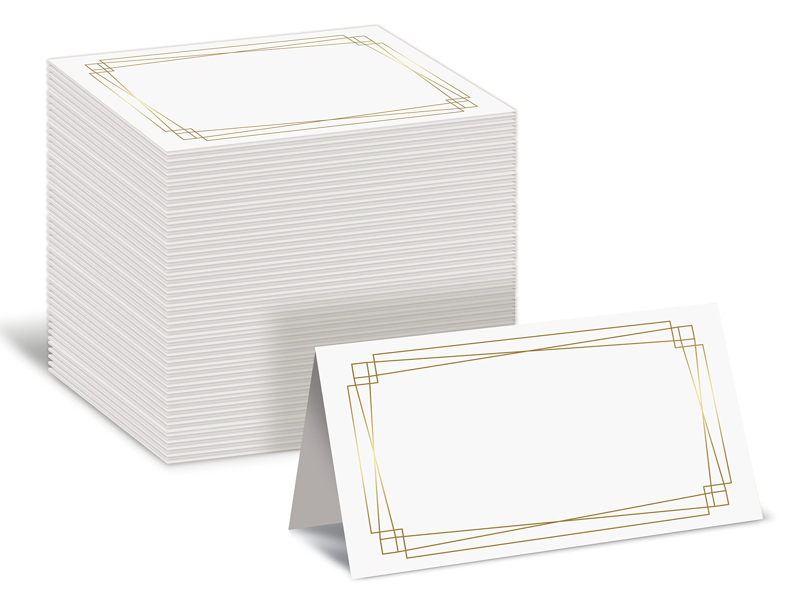 Better Office Products 100 Pack Place Cards, 2 x 3.5 in, White with ...