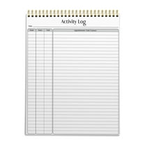 Better Office Products Activity Log Notepad, 8.5" x 11", Planning Note ...