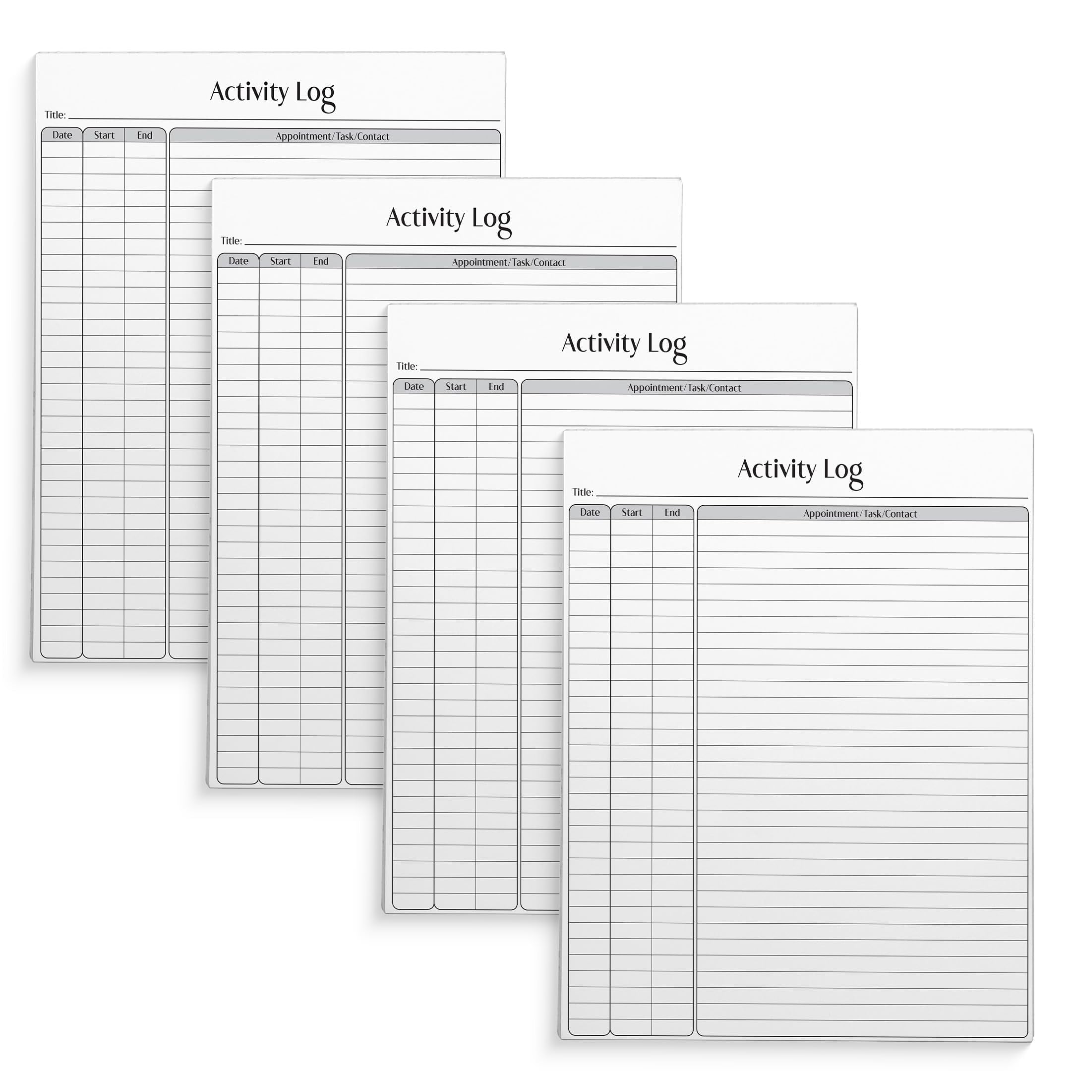 Better Office Products Activity Log Notepad, 8.5" x 11", Planning Note ...
