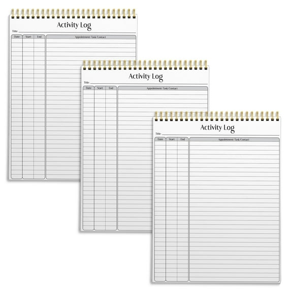 Better Office Products Activity Log Notepad, 8.5" x 11", Planning Note ...