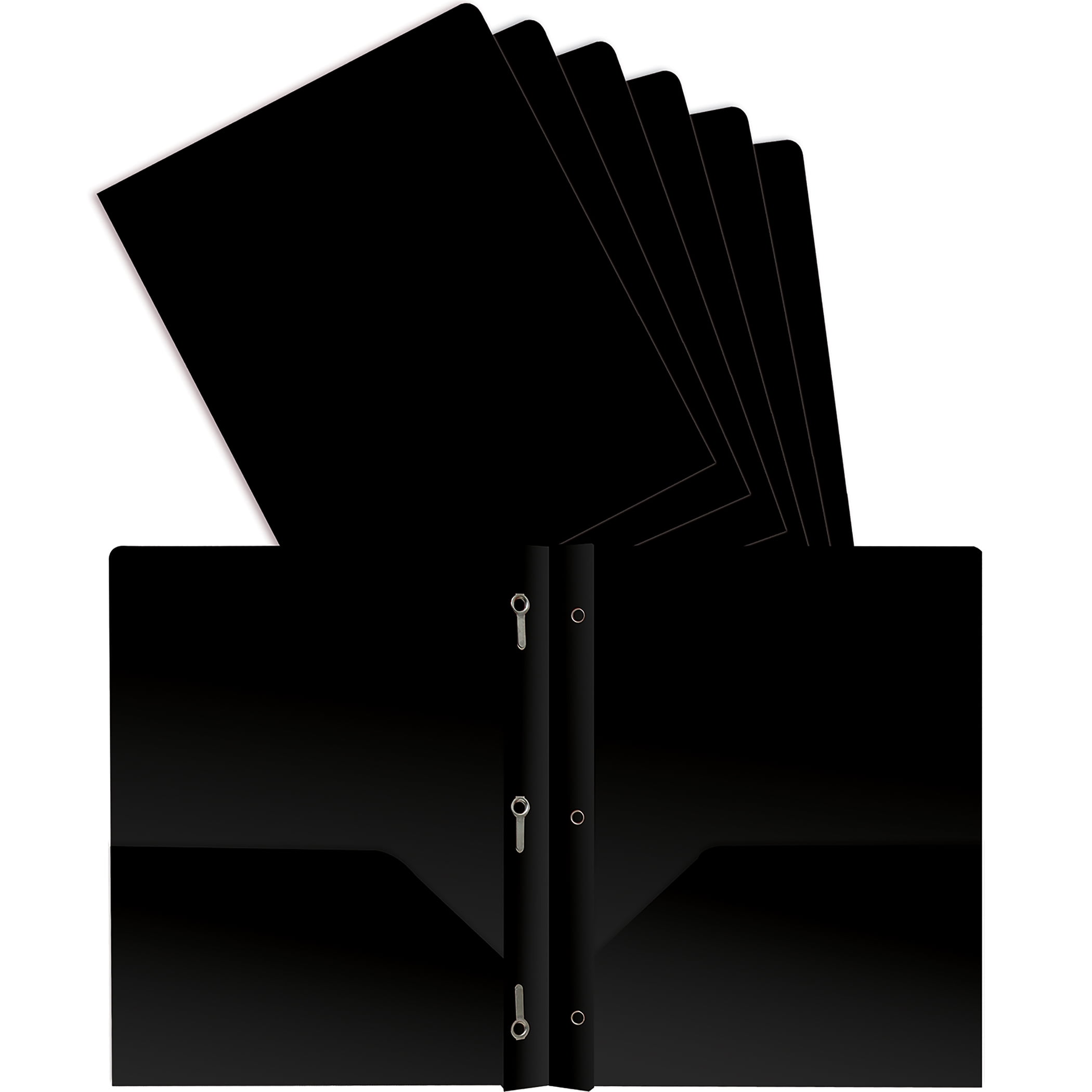 Better Office Products Black Poly Folder with Prongs, 2 Pocket, Letter ...
