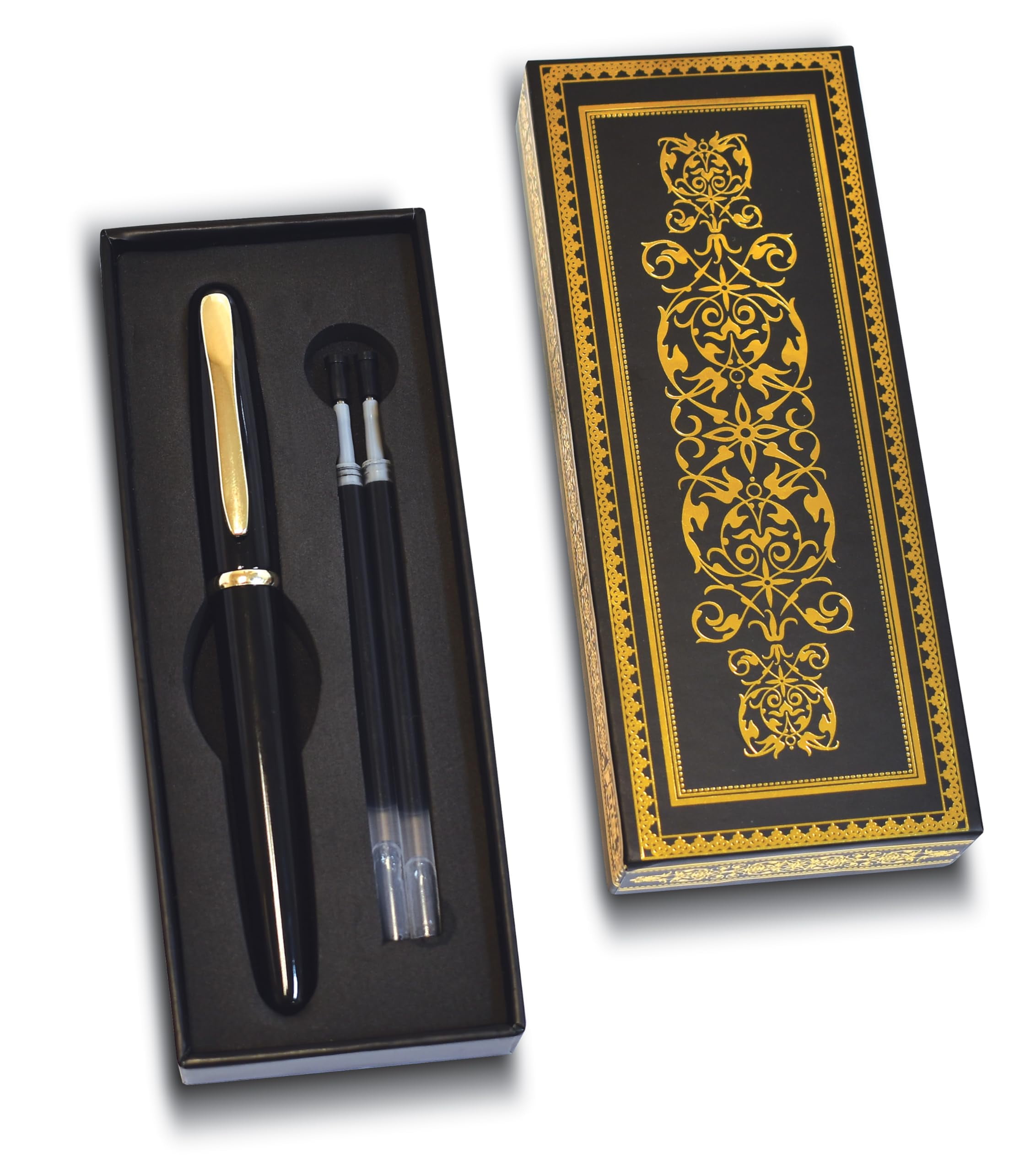 Better Office Products Executive Rollerball Gel Ink Pen Set in Gift Box ...