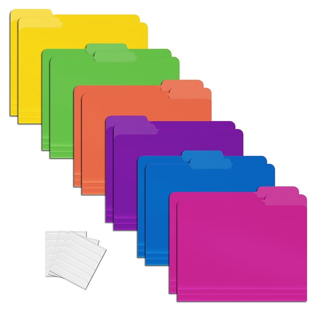 Better Office Products Colorful Plastic Multi-Paper Heavyweight File ...