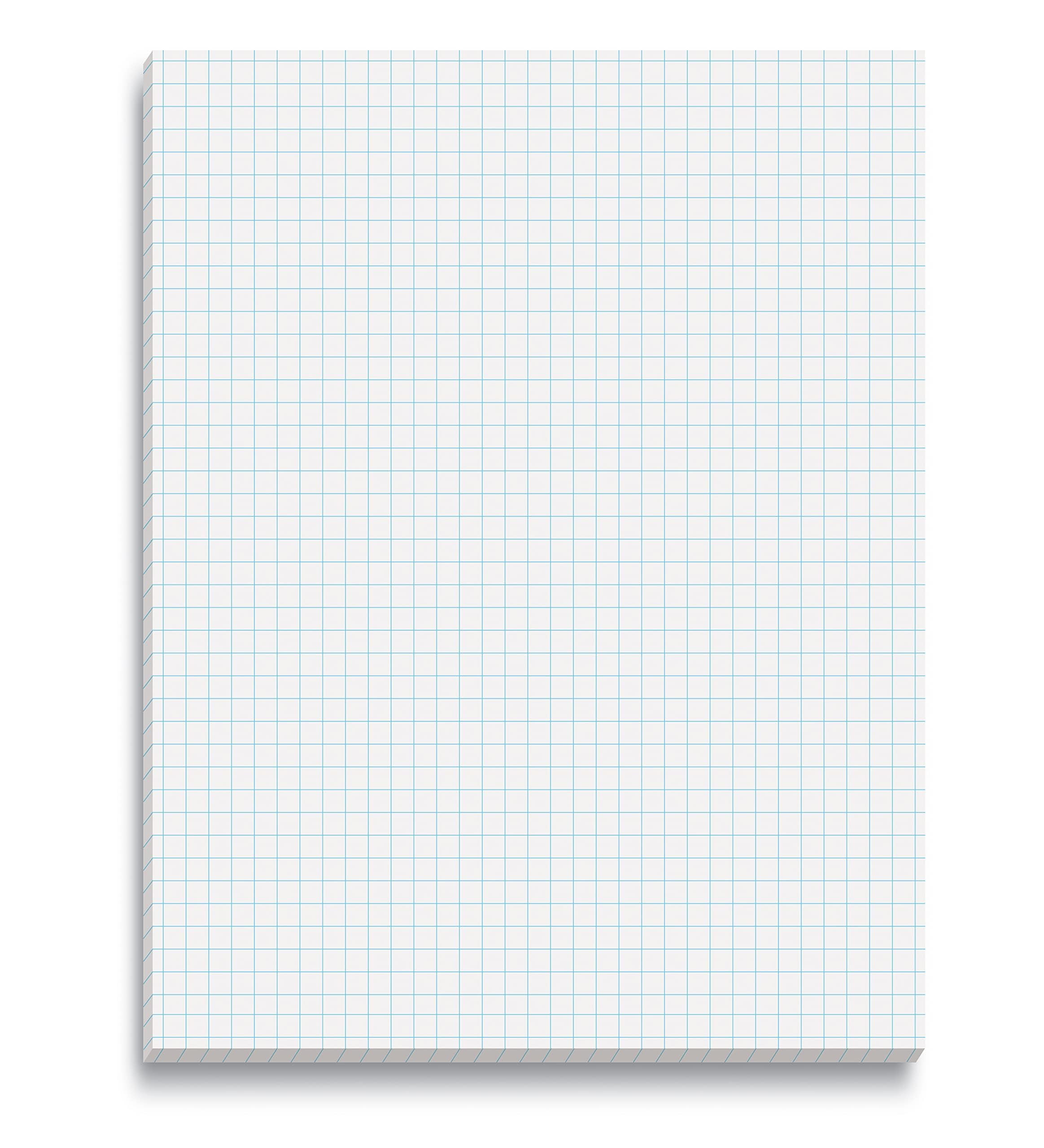 Better Office Products Graph Paper Pad, 8.5" x 11", 50 Sheets, Double ...