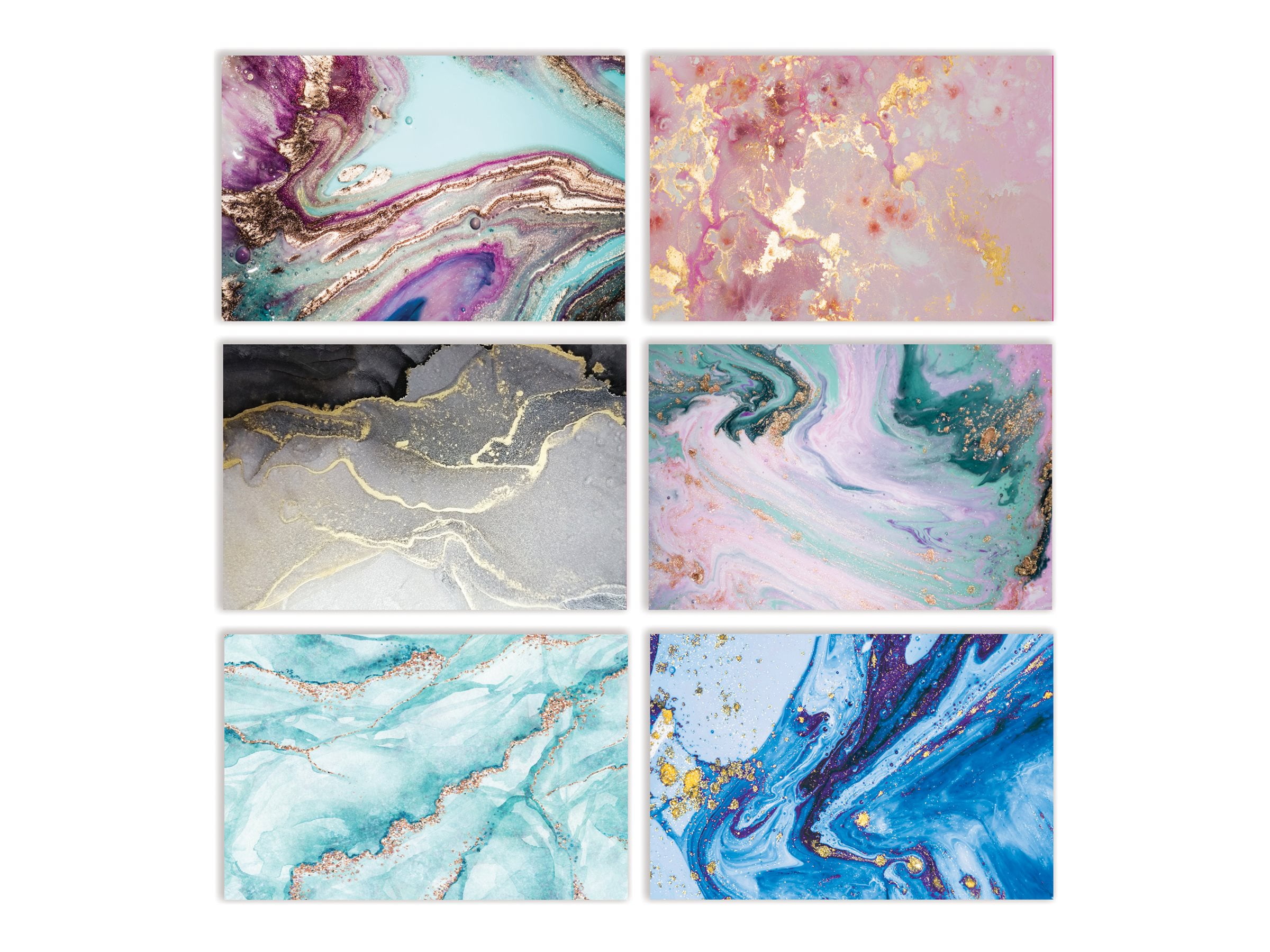 Better Office Marble Natural Stone Cards with Envelopes 4" x 6 ...