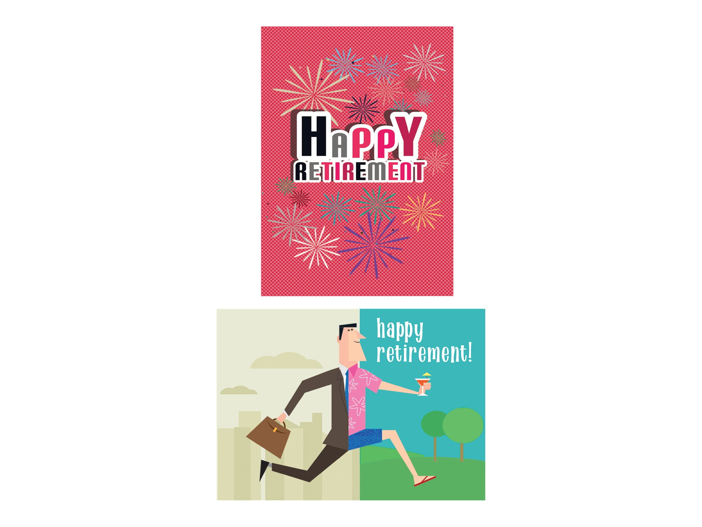 Better Office Products - Greeting card - 12.7 x 17.8 cm - happy retirement - pack of 2 - Walmart.com