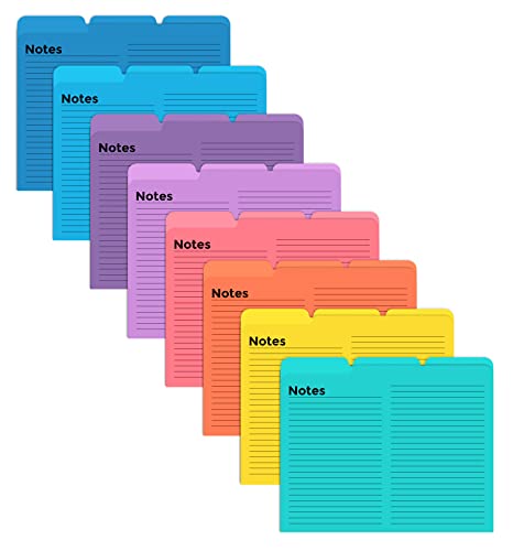 Better Office Products Lined File Folders, 24 Pack, Notes Tabbed File ...