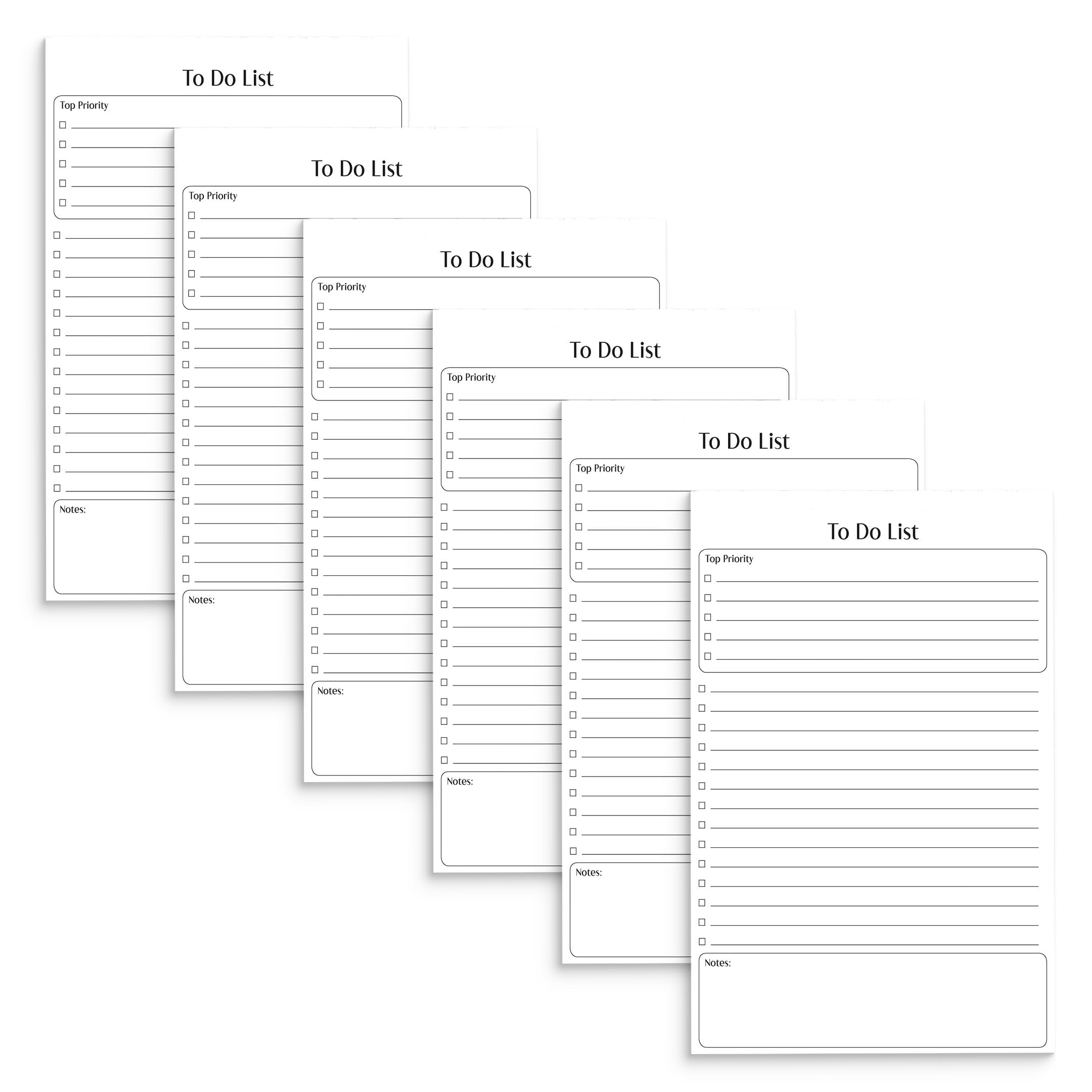 Better Office Products Mini To Do List Notepads, 5.5" x 8.5", Planning Note Pads, 50 Sheets ...