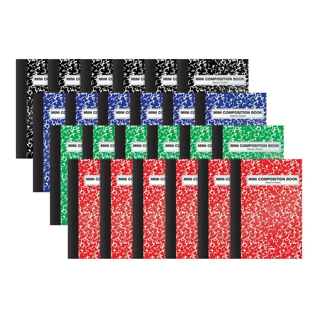 Better Office Mini Composition Book, 3.25'x4.5', 80 Sheets, Assorted ...