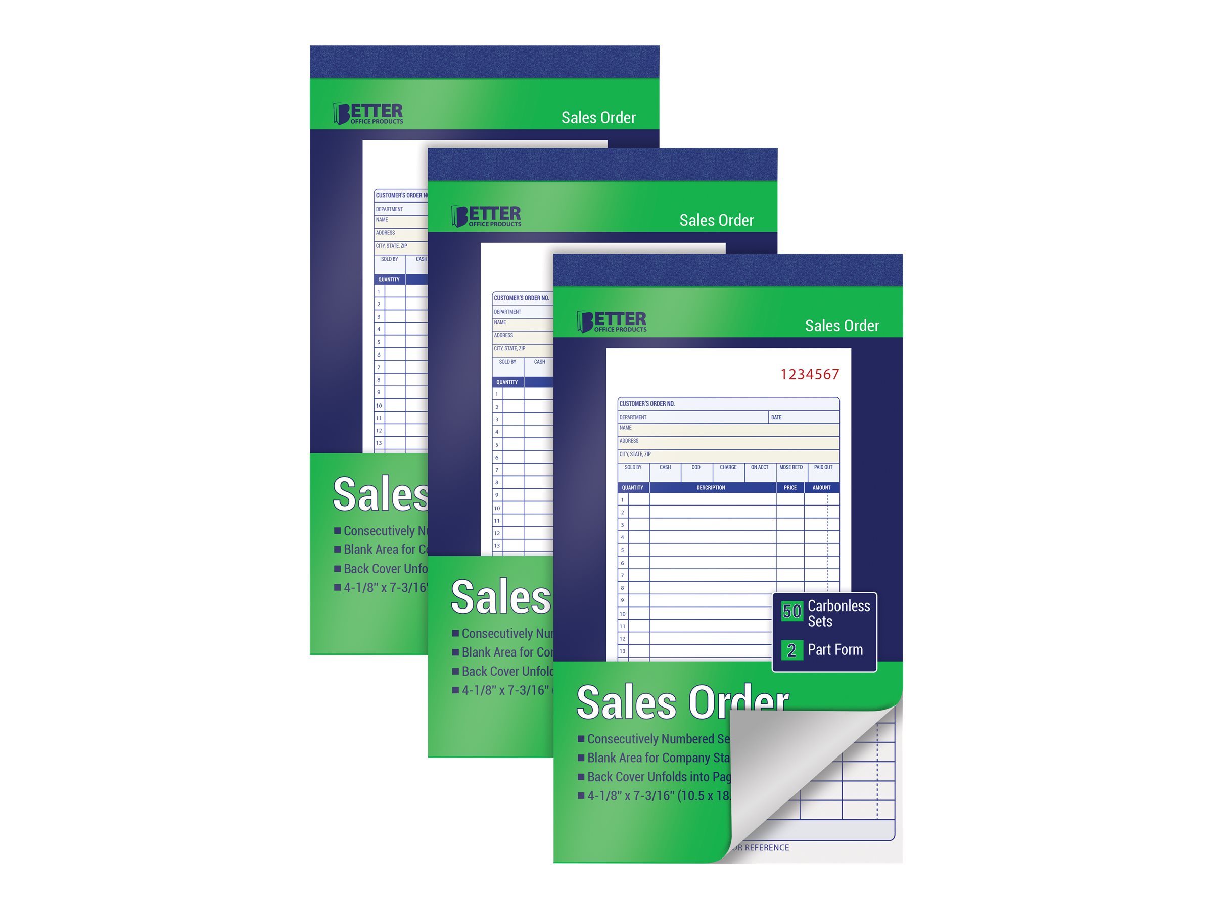 Better Office Products - Order book - 50 sheets - 105 x 183 mm ...
