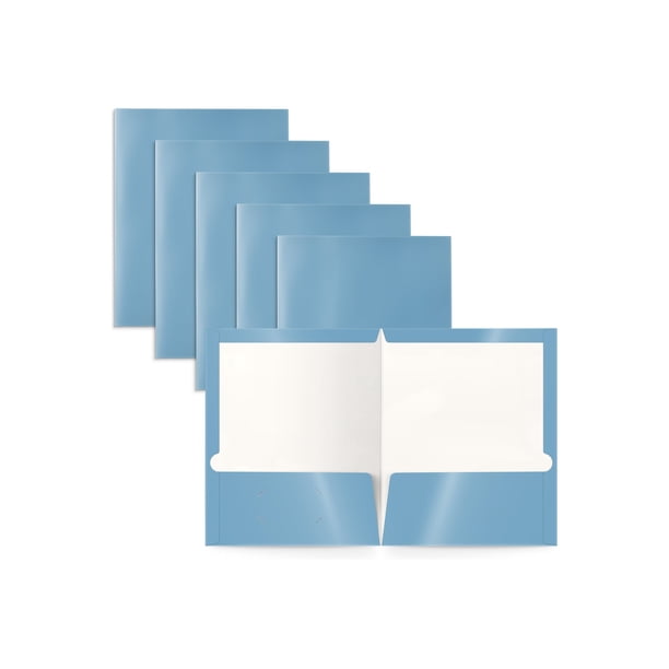 pastel blue folder