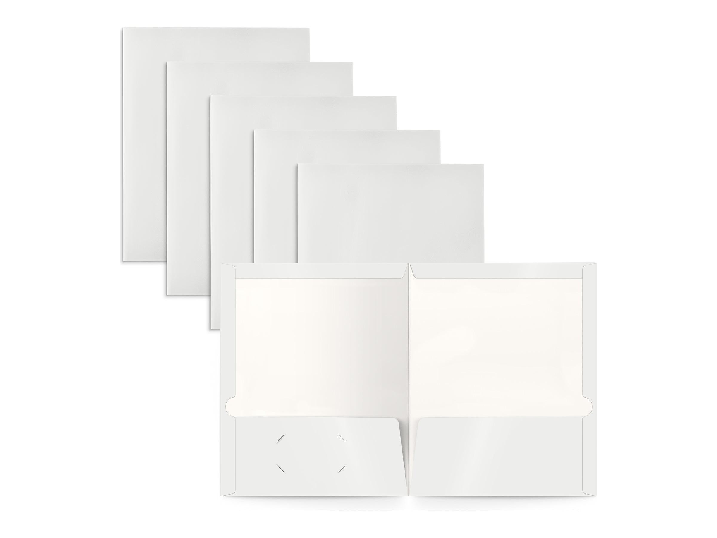Better Office Products- Regular Bulk Coated White Pocket Folder, 2 ...