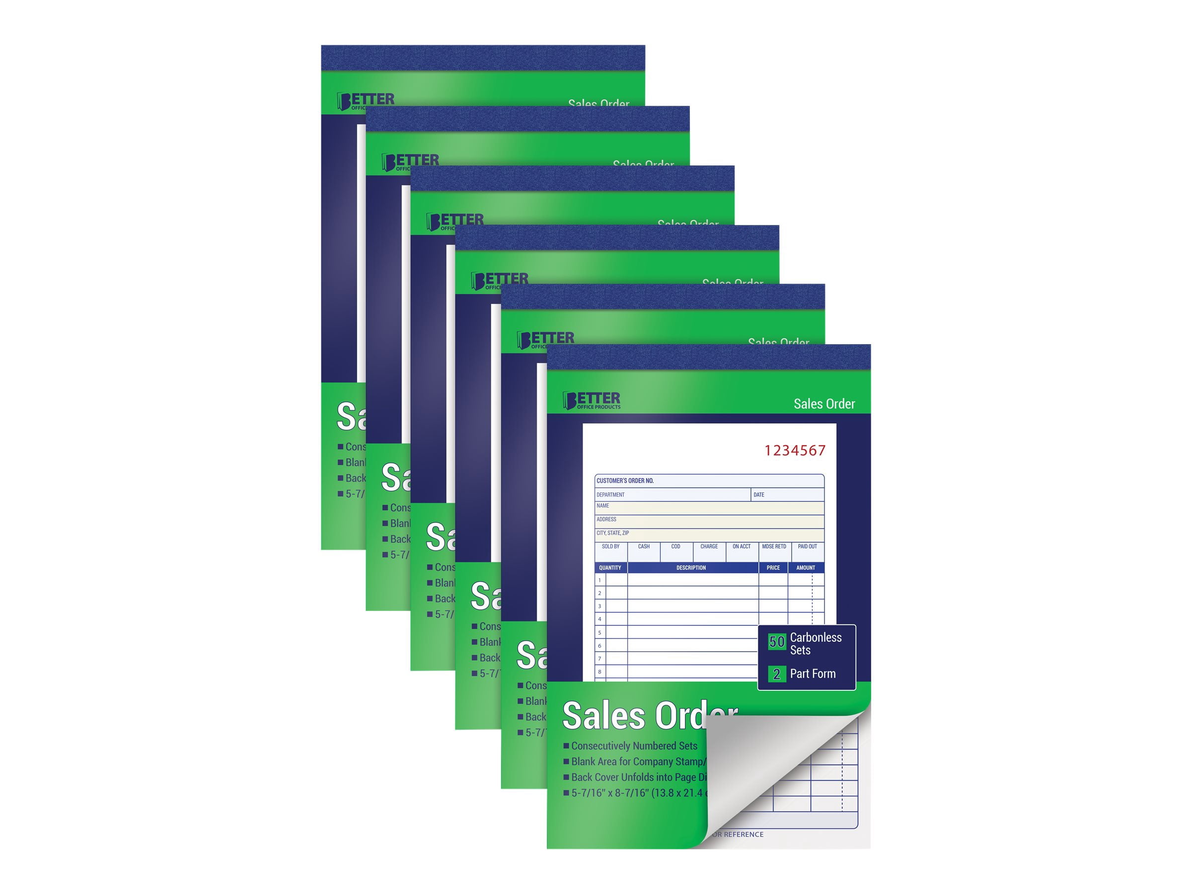 Better Office Products - Sales order book - 50 forms - 138 x 214 mm ...