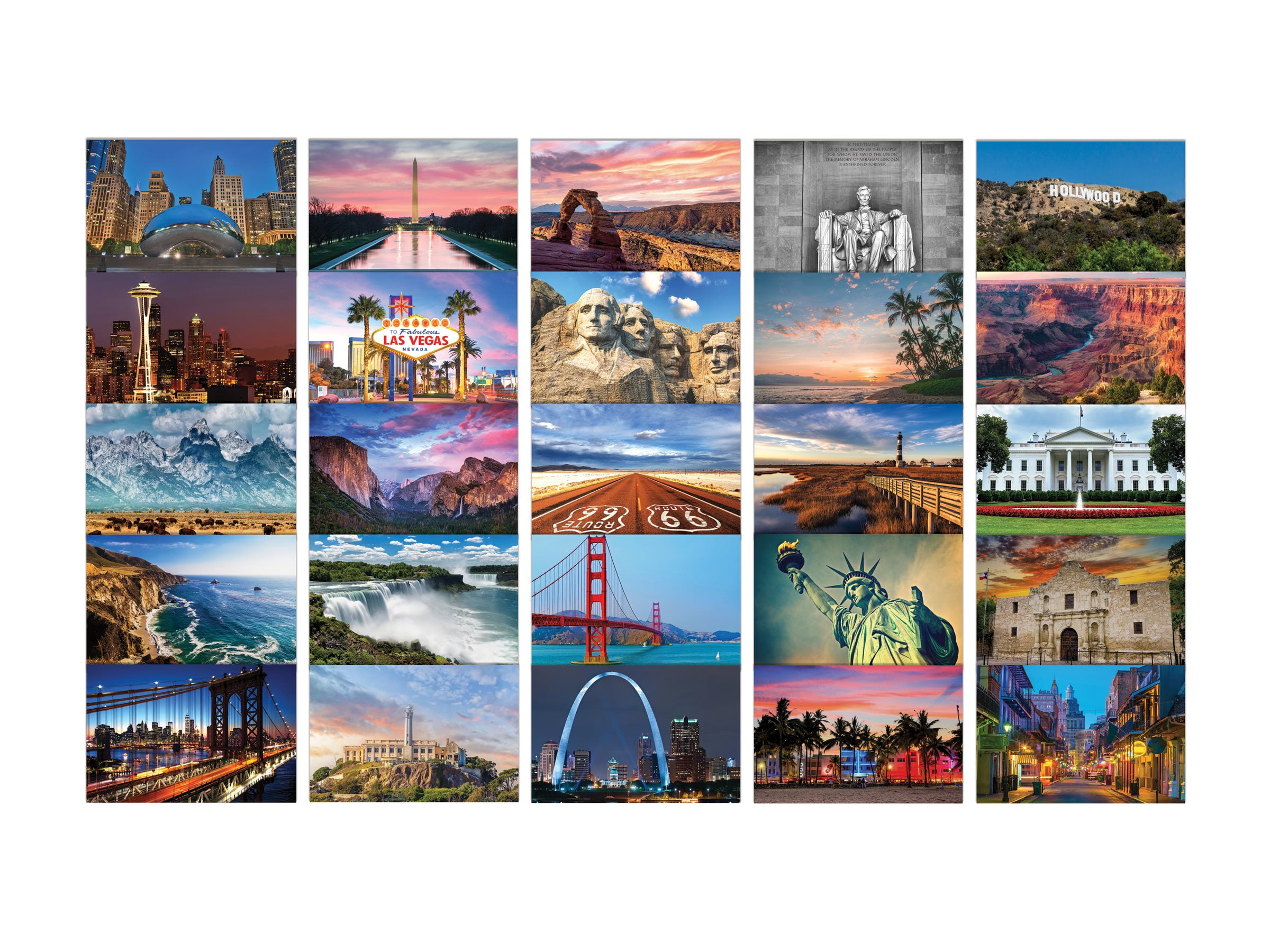 Better Office Products US Landmarks Postcards, 4 in x 6 in, Multicolor ...
