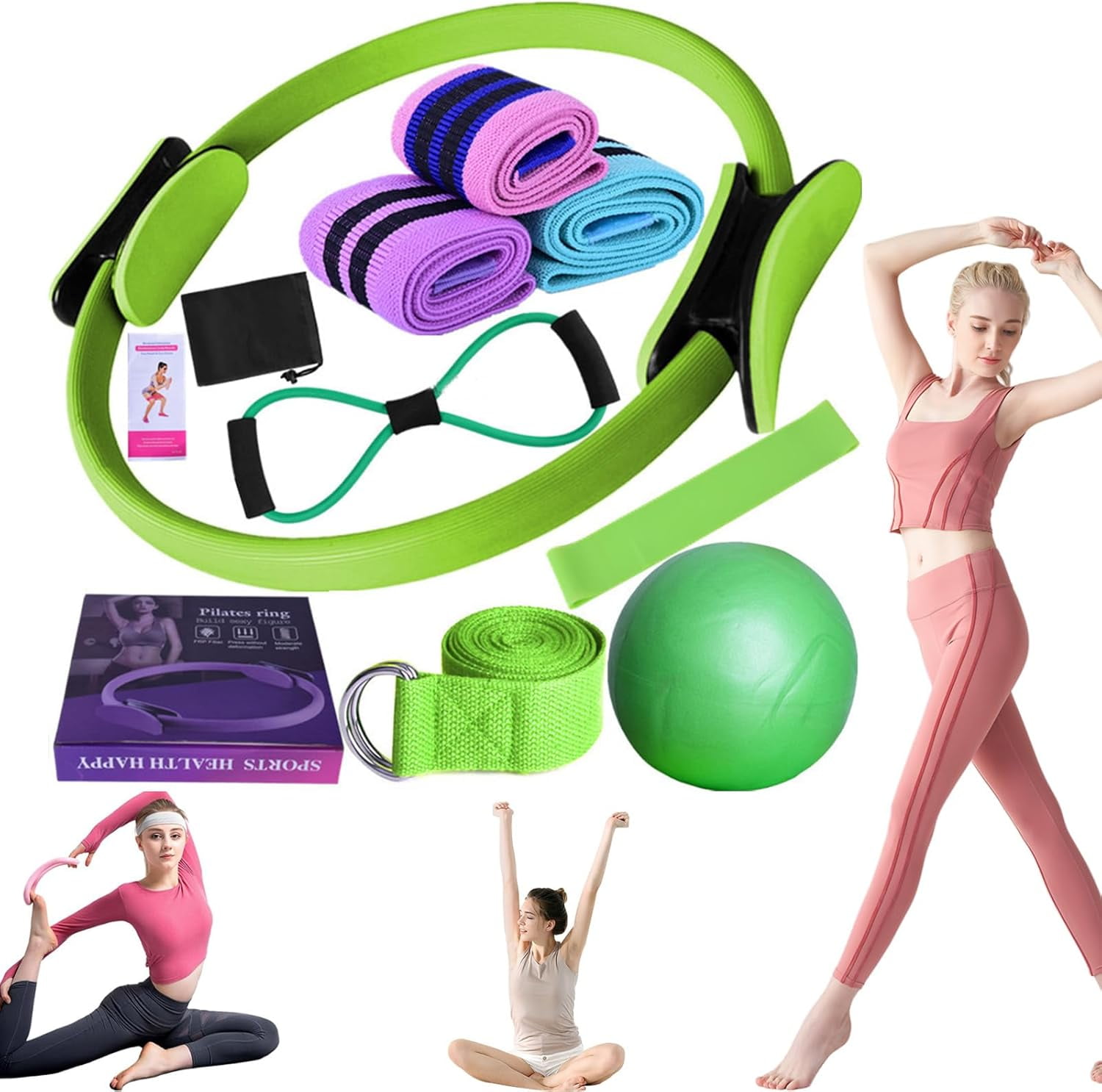 Home Pilates Kit For Women Purple Pilates Kit For Women - 13-Piece Home ...