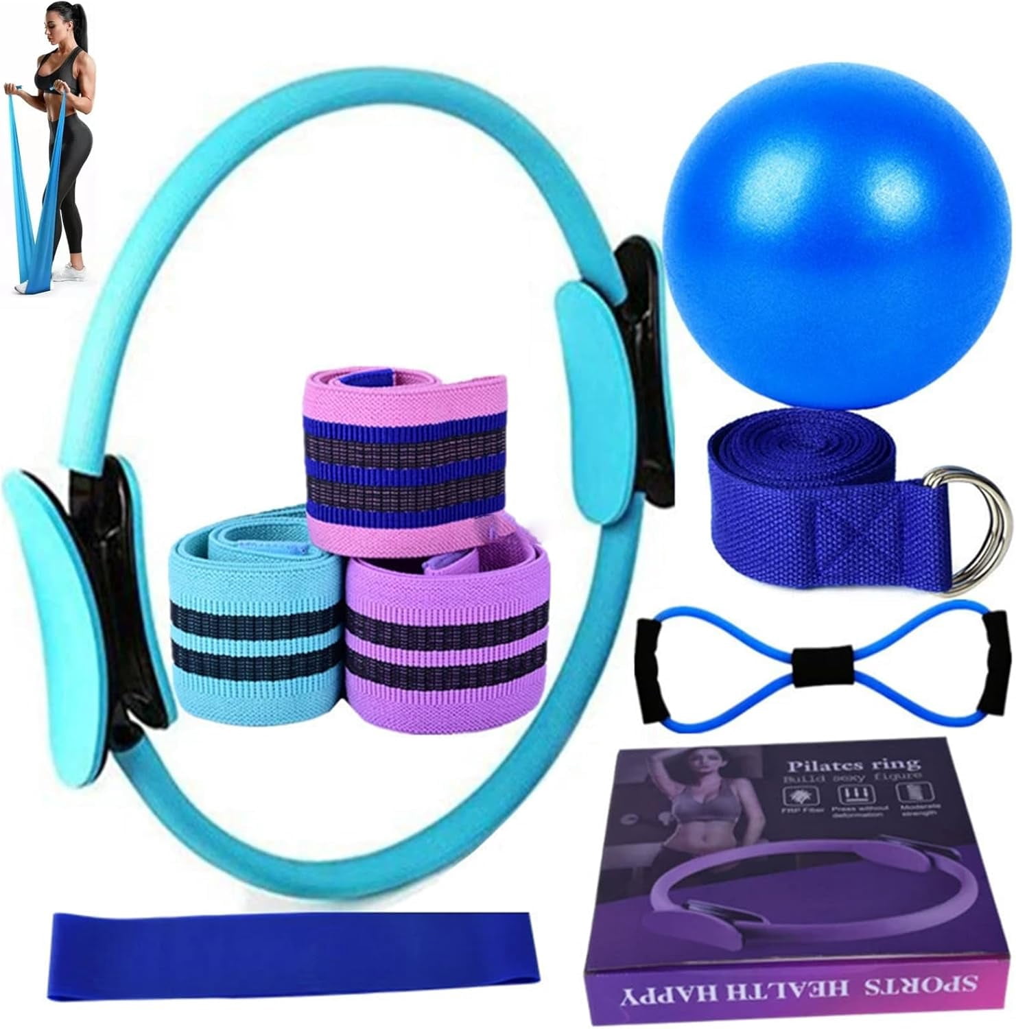 Better Me Pilates Kit, 11-Piece Better Me Pilates Kit, Booty Bands for ...