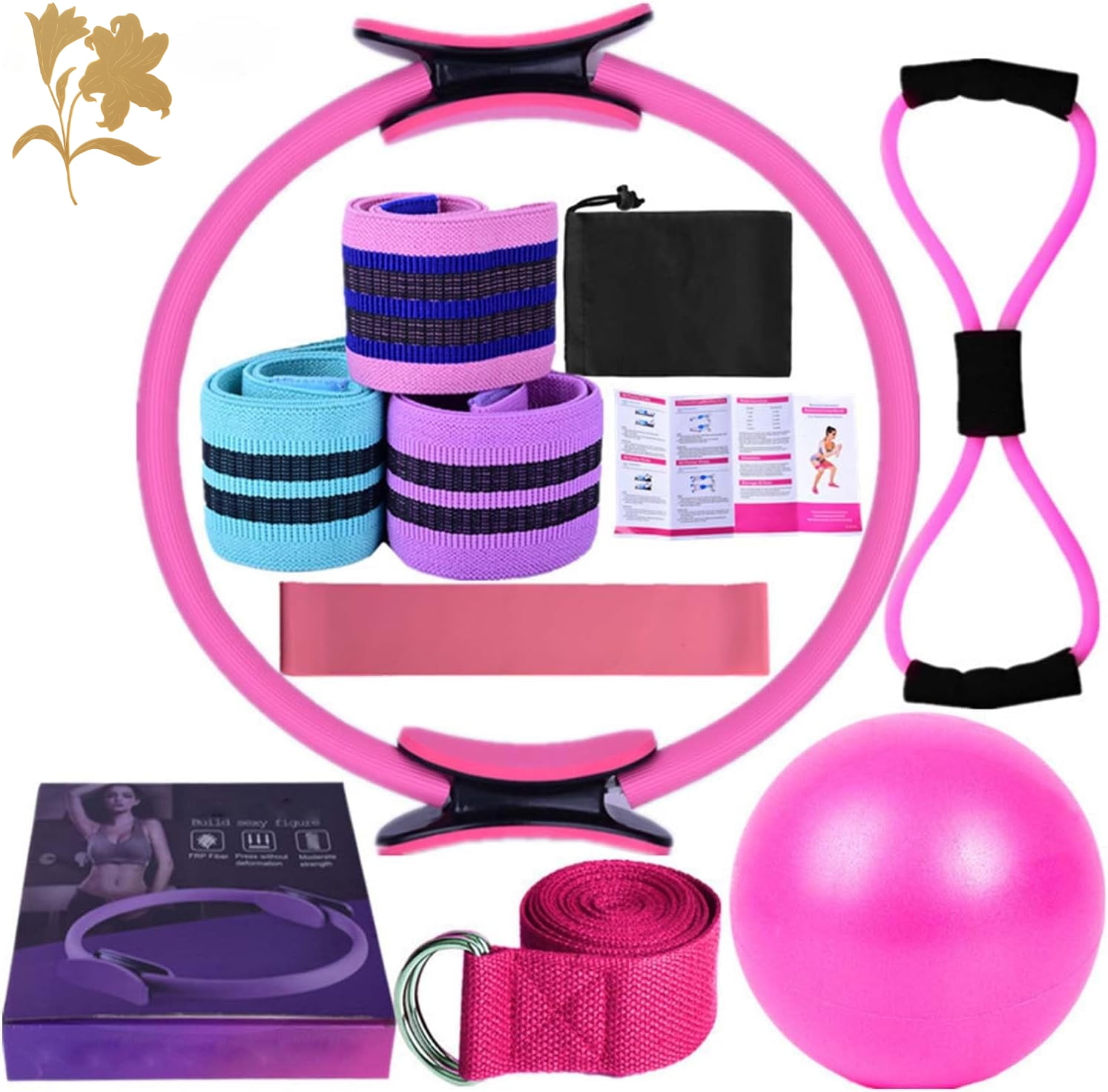 Better Pilates Kit, Pilates Essentials Kit for Women, Booty Bands for ...