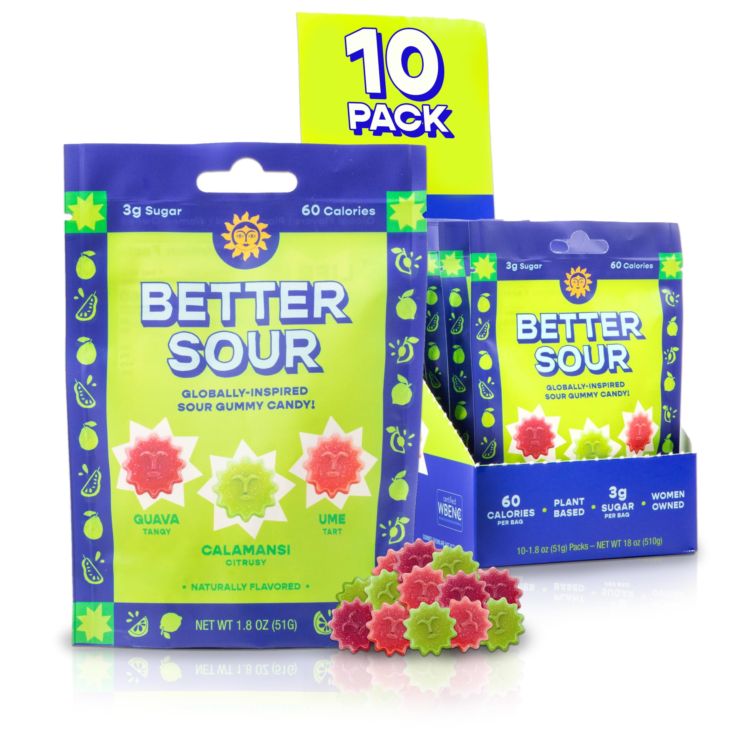 Better Sour Gummies - AKF18 Guava, Calamansi, Ume - Naturally Plant ...