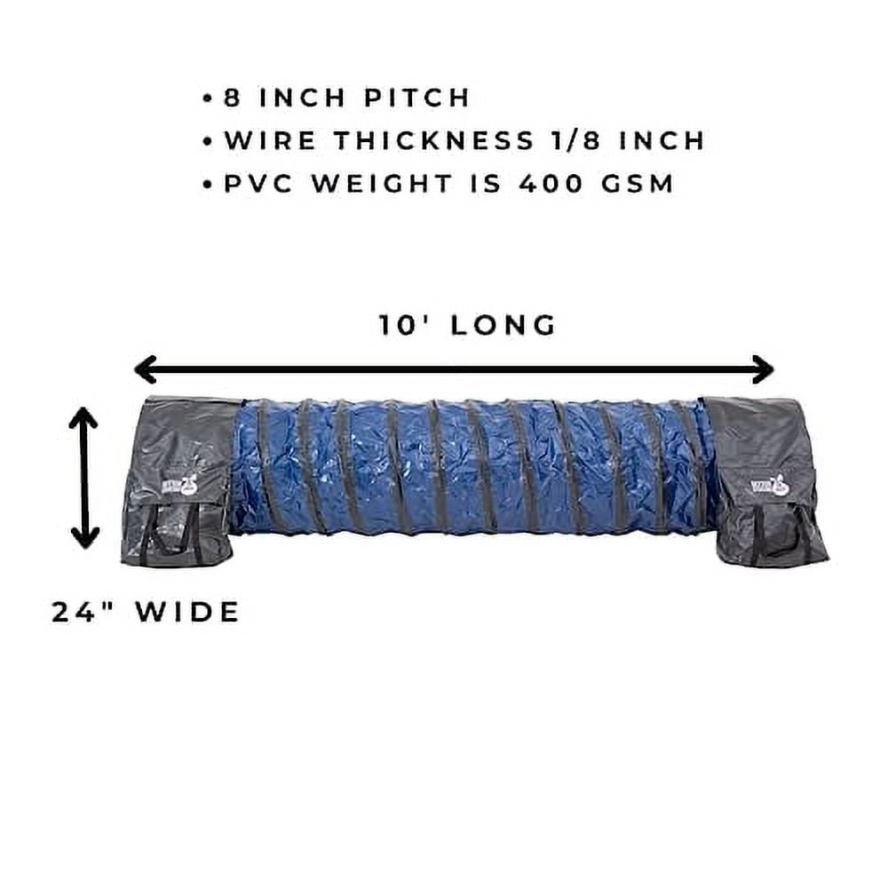 Better Sporting Dogs 10 Foot Heavy Duty PVC Tunnel with Sandbags | Dog ...