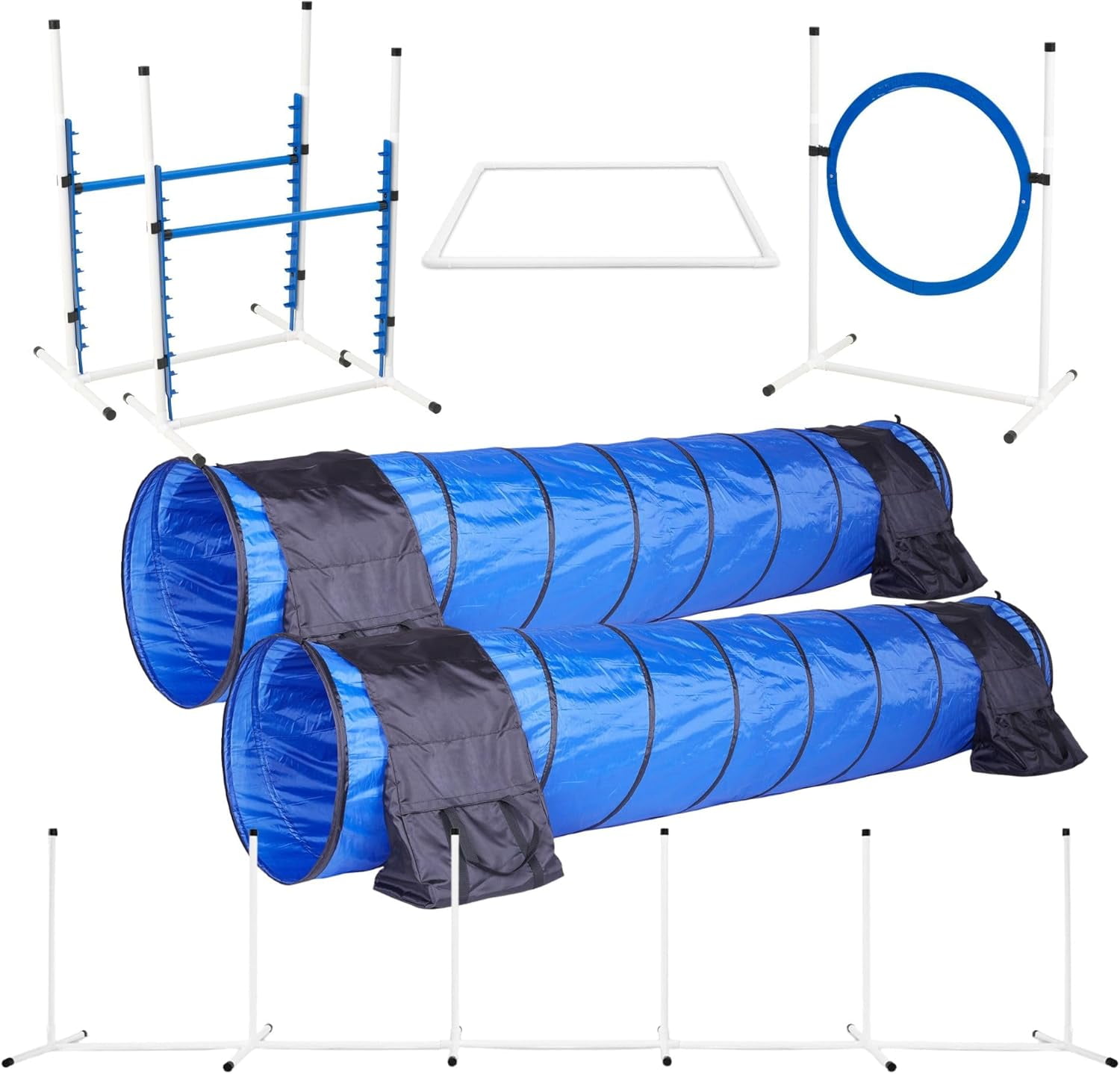 Better Sporting Dogs Elite Agility Set for Dogs w/Safety-Focused Features | 7Pc Agility Kit | (2 ...