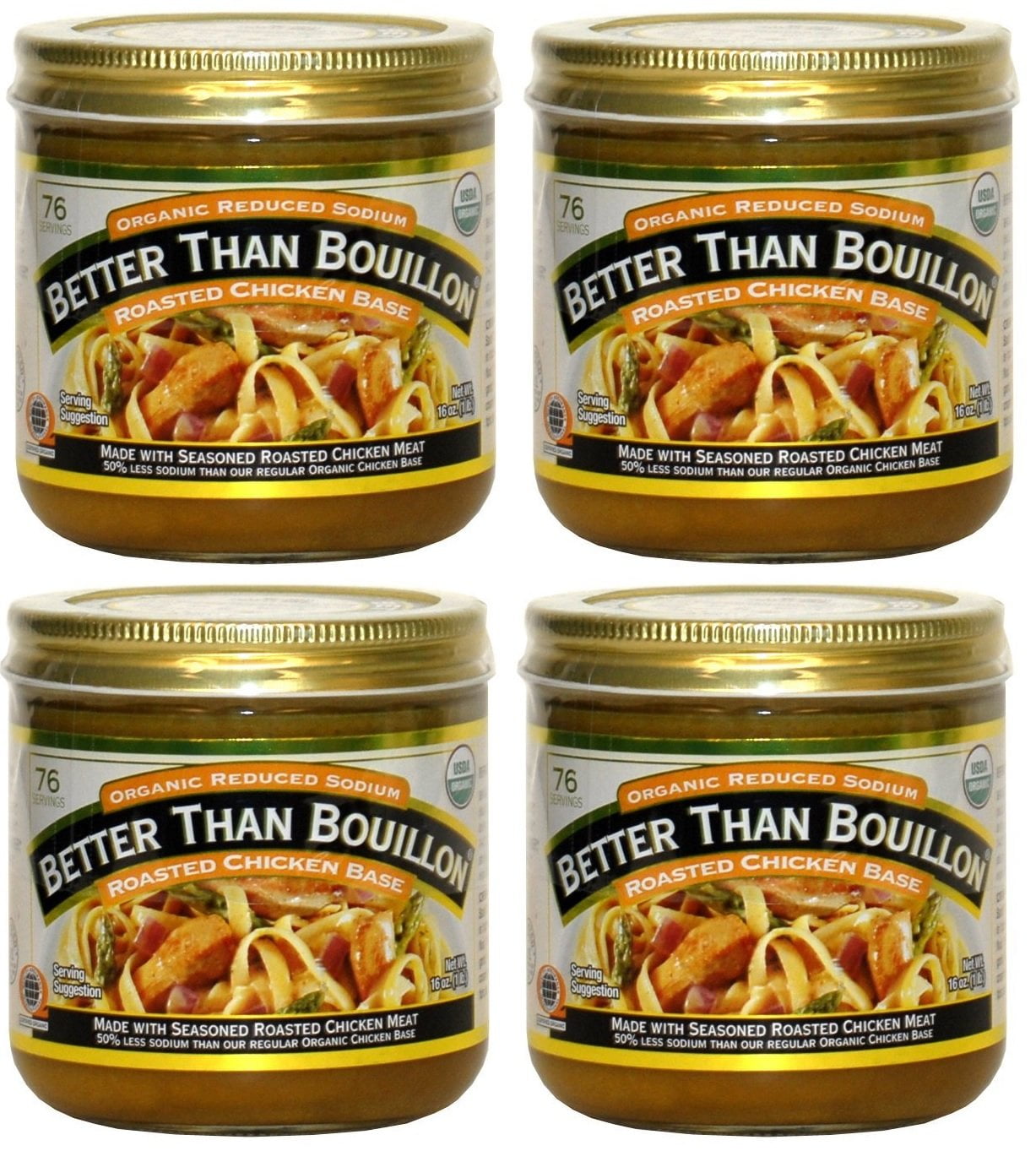 Better Than Bouillon Organic Roasted Chicken Base, Reduced Sodium, 16 ...