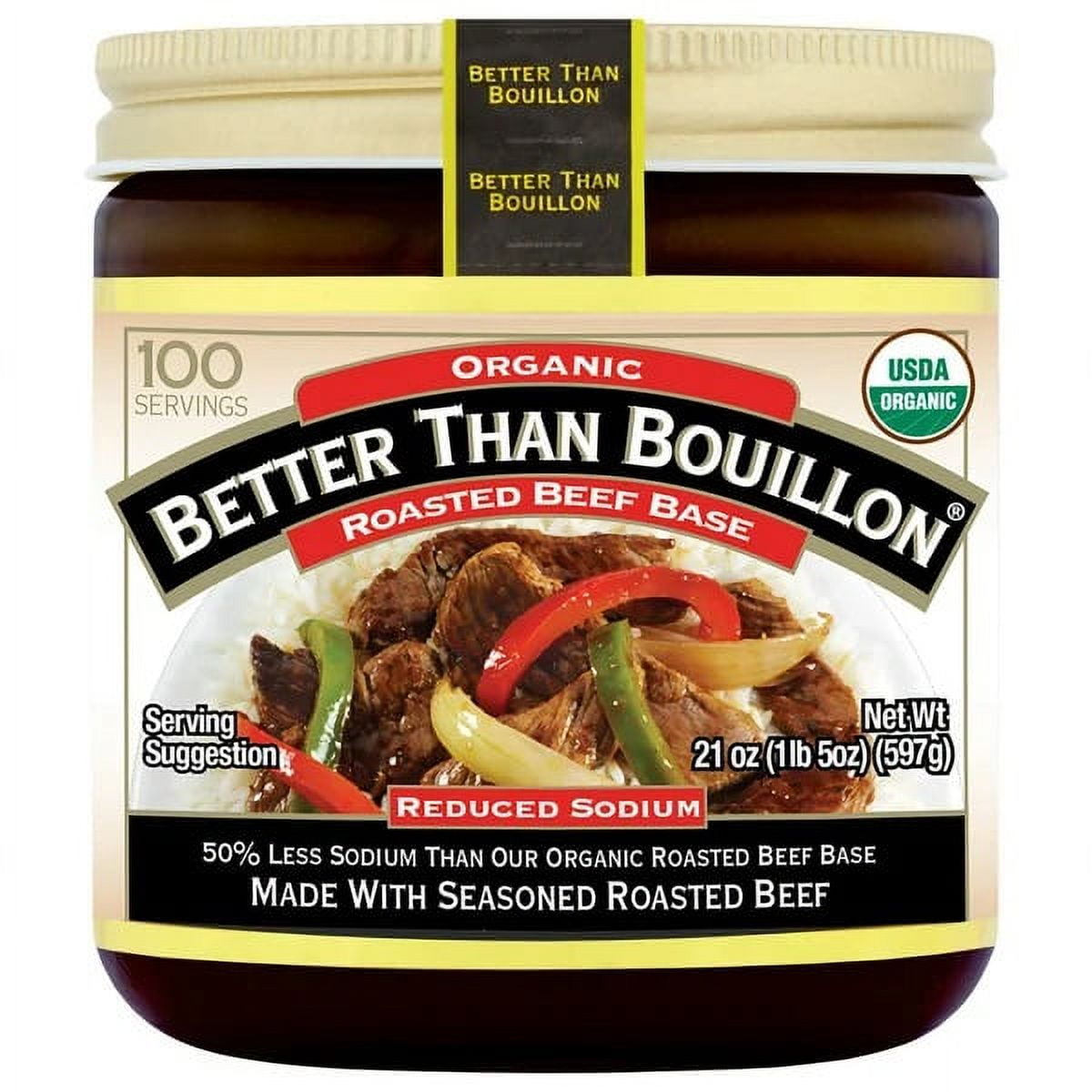 Better Than Bouillon, Organic Roasted Beef Base, Low Sodium, 21 Ounce ...