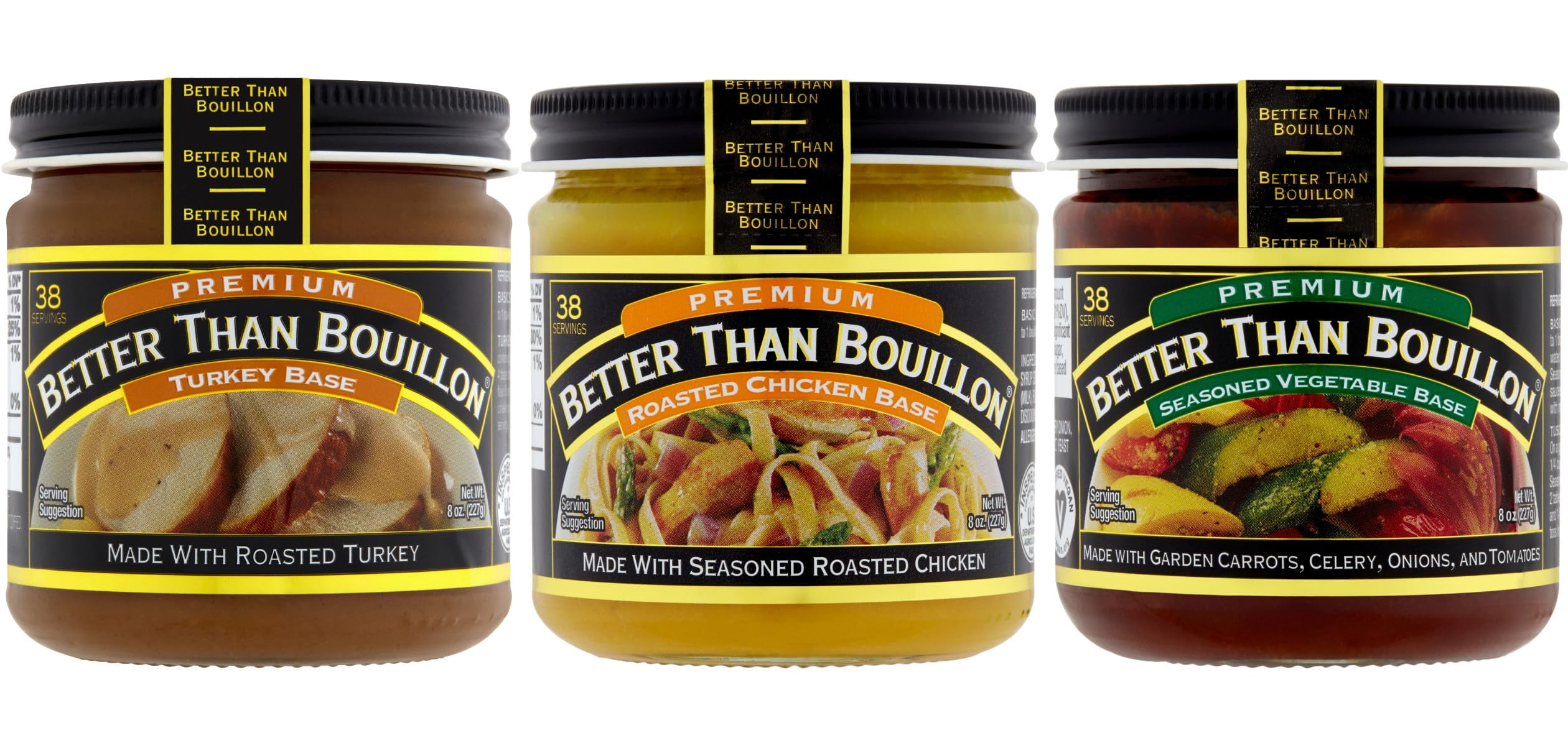 Better Than Bouillon Premium Base Variety Pack, 1 Premium Turkey Base ...