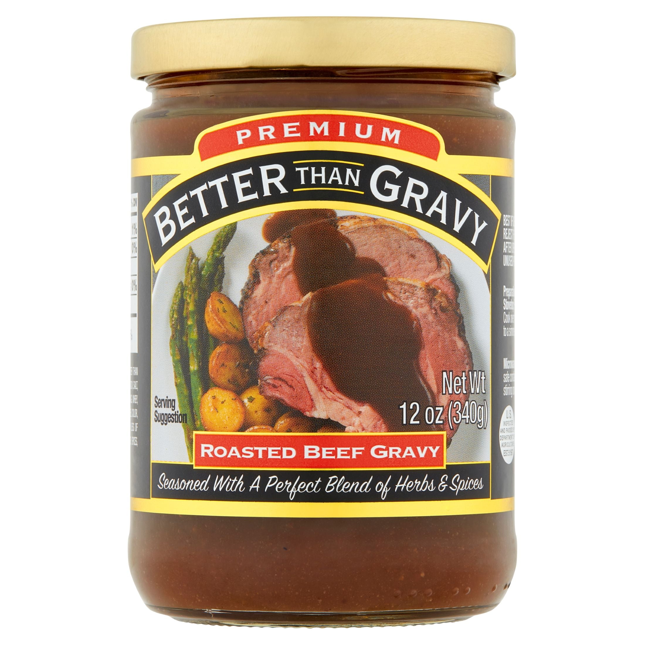 Better Than Gravy, Premium Roasted Beef Gravy, Shelf-Stable, 12 oz Jar ...