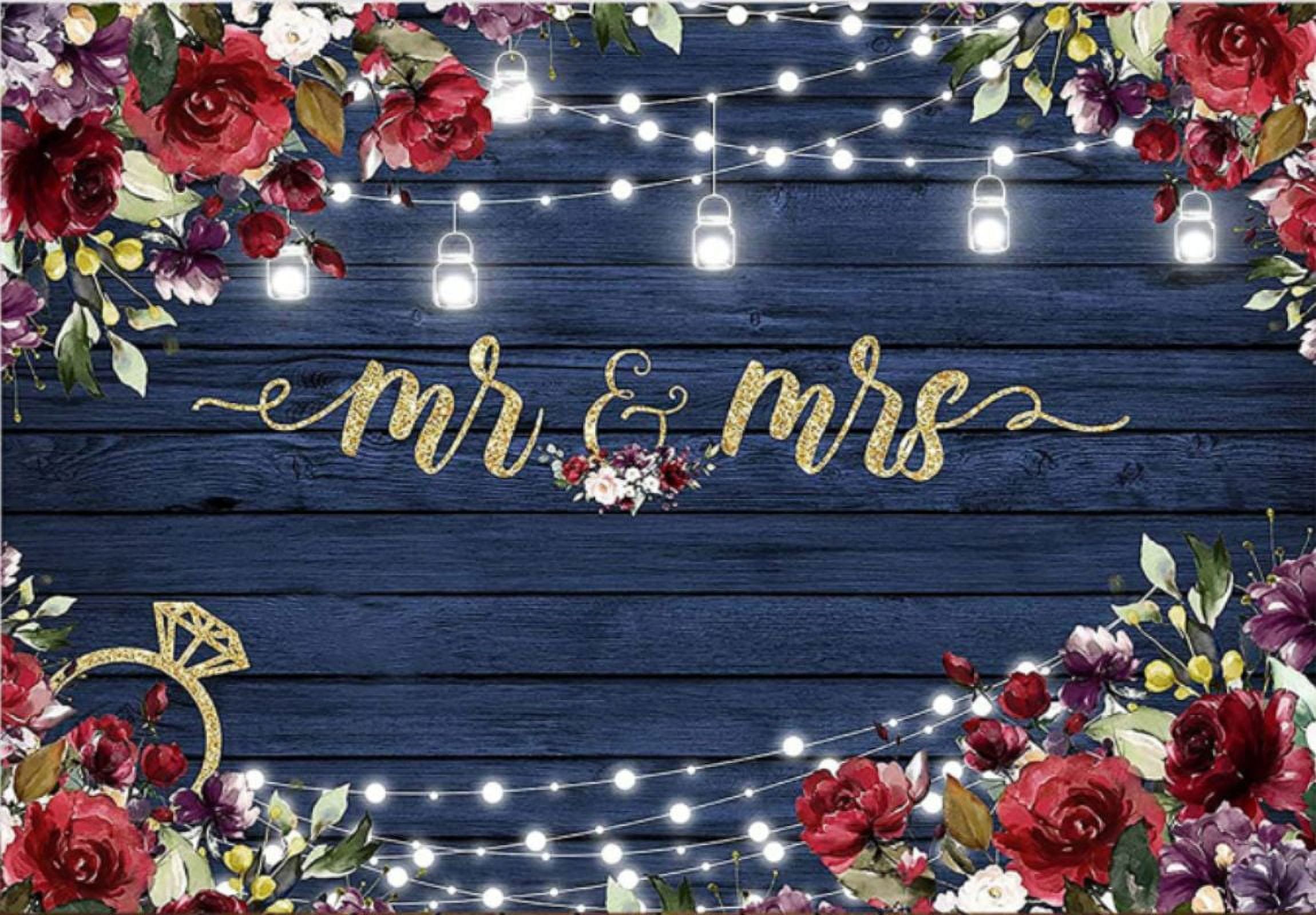 Better Together Backdrop Wedding Rustic Wooden Background White Flowers ...