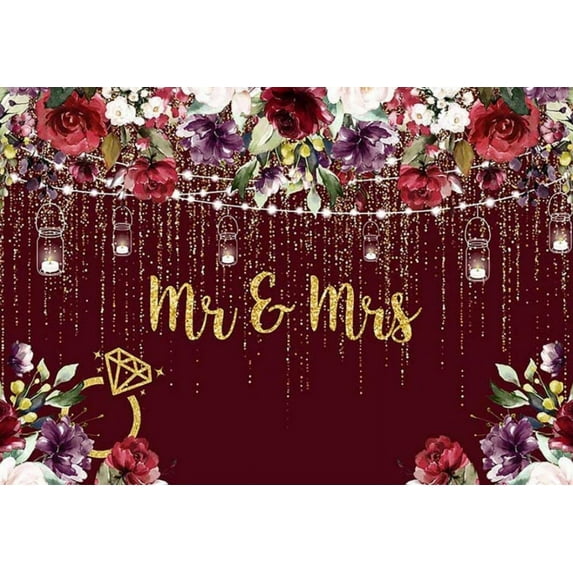 Better Together Backdrop Wedding Rustic Wooden Background White Flowers ...