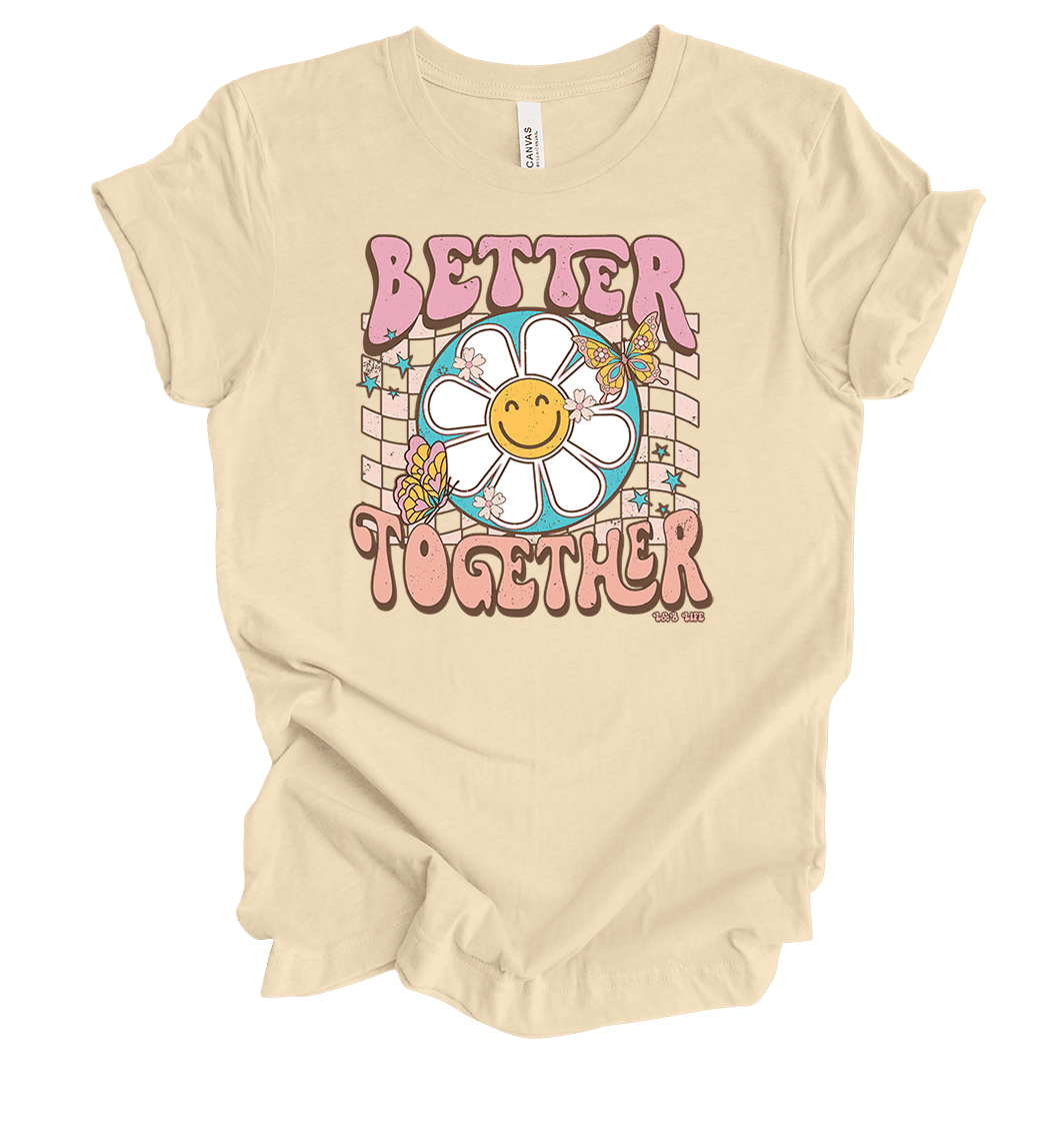 Better Together Groovy Retro Hippy Chic Daisy Flower Power 70's Boho ...