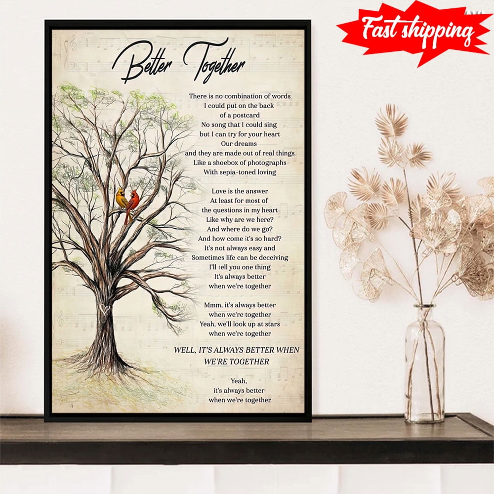 Better Together Lyrics Jáck Jónhson Better Together Music 24 x 36 Inch ...