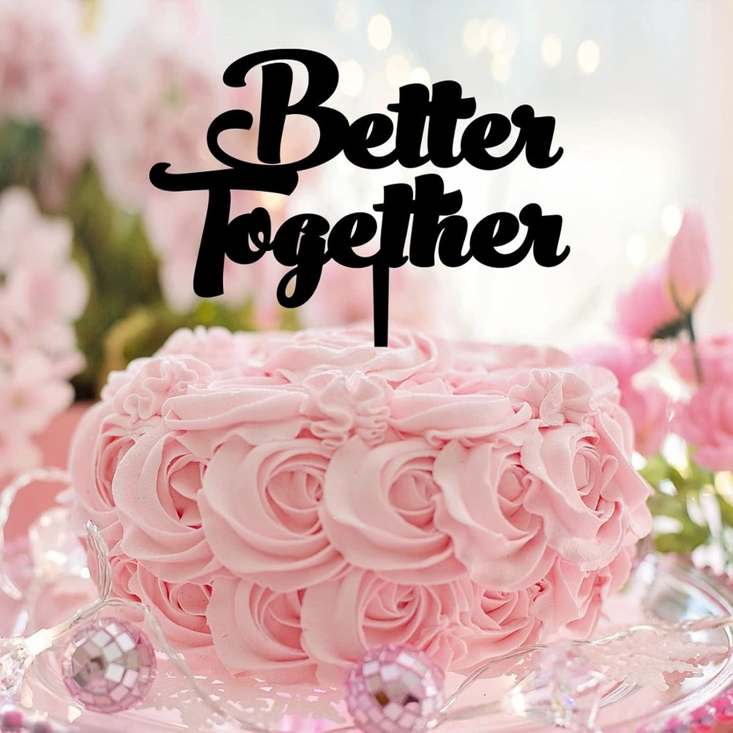 Better Together Mr & Mrs Wedding Anniversary Cake Toppers Bride & Groom ...