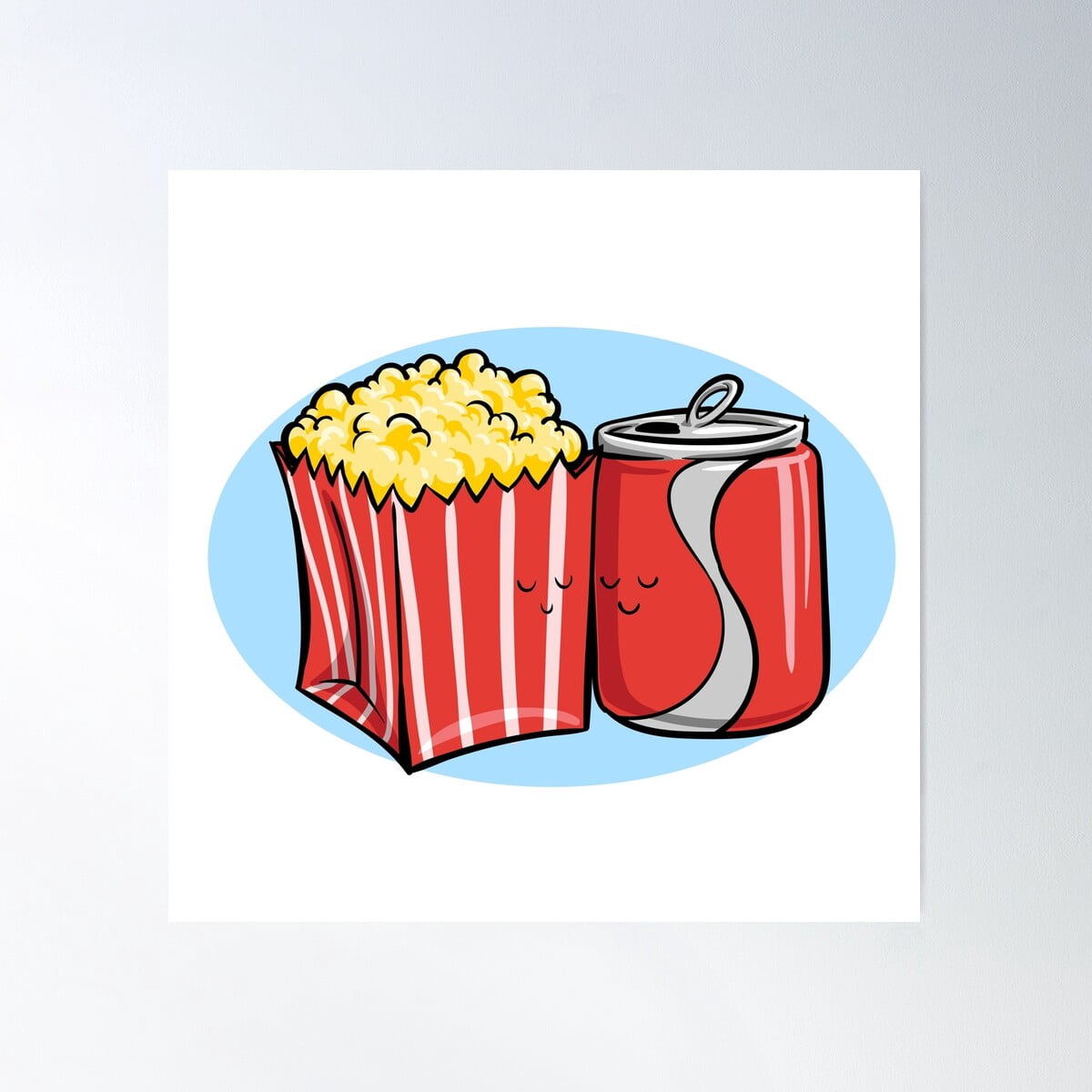 Better Together: Popcorn And Soda Poster Wall Art, Modern Wall Decor ...