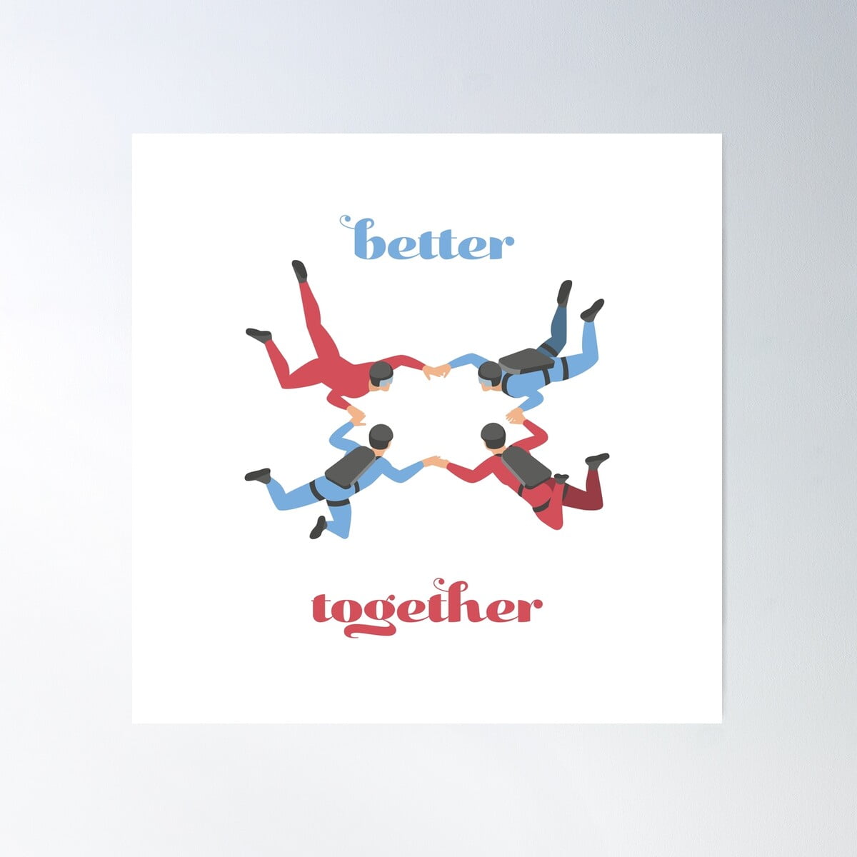 Better Together Poster Wall Art, Modern Wall Decor, 12x18 UNFRAMED ...