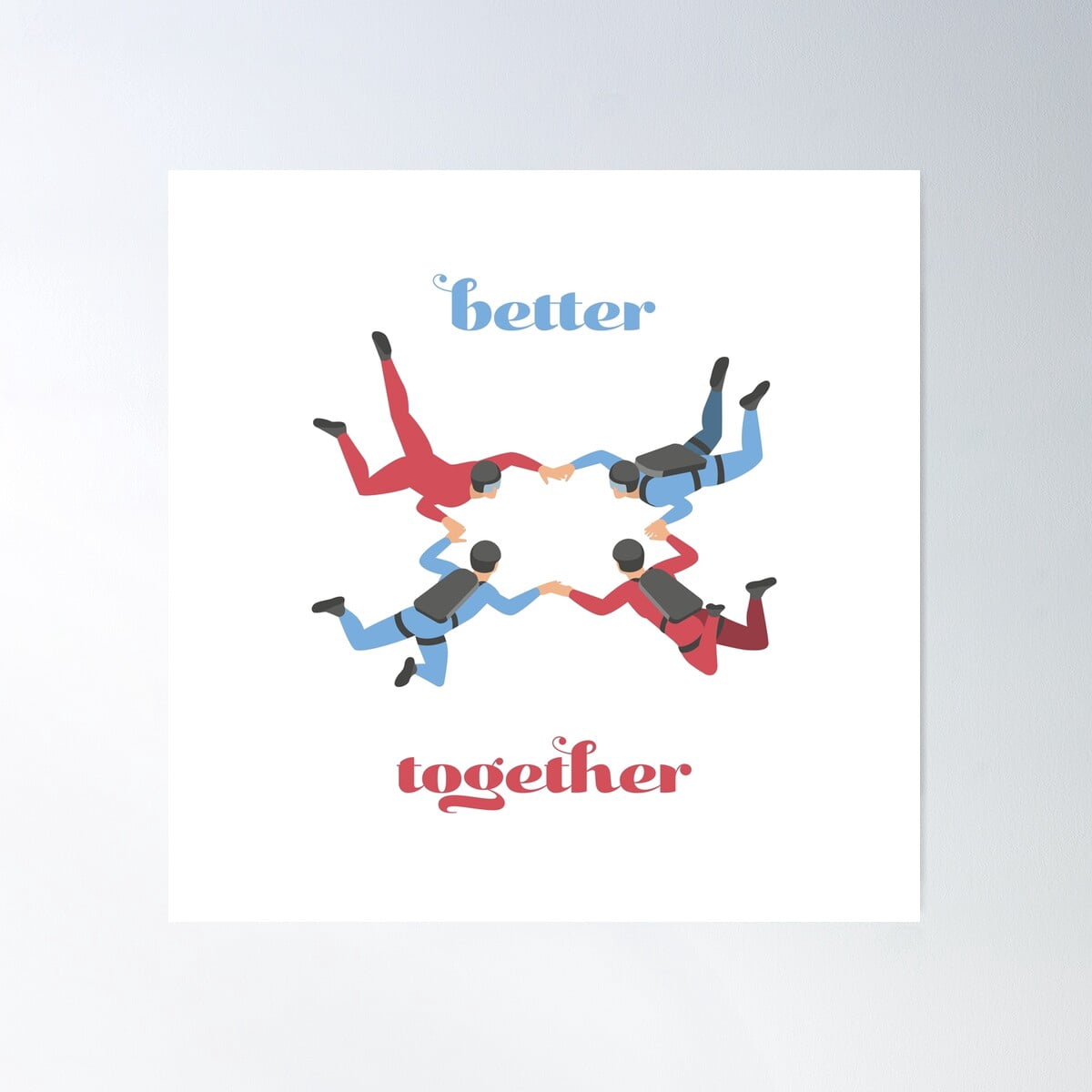 Better Together Poster Wall Art, Modern Wall Decor, 8x12 UNFRAMED ...