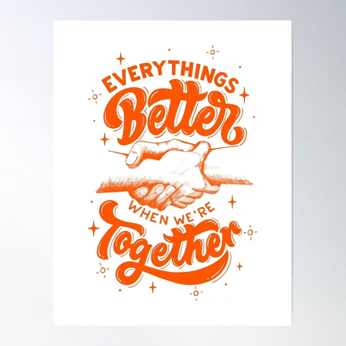 Better Together Poster Wall Art, Modern Wall Decor, 24x36 UNFRAMED ...