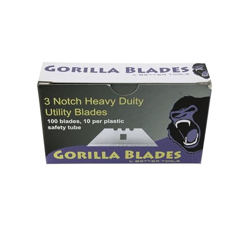 Better Tools 3-Notch Heavy Duty Utility Blades - 100 blades/box - 10 ...