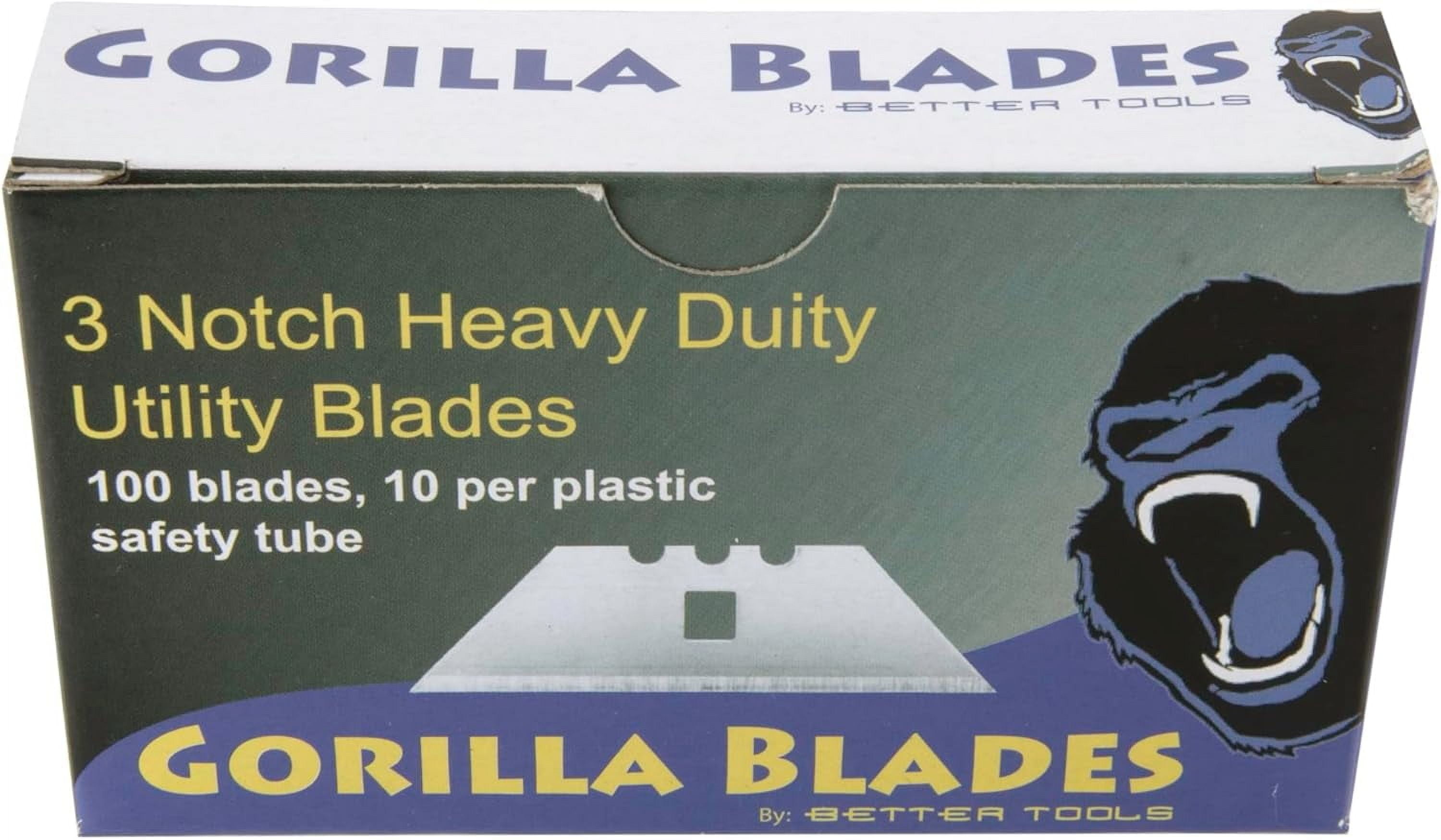 Better Tools 3-Notch Heavy Duty Utility Blades - 100 blades/box - 10 ...