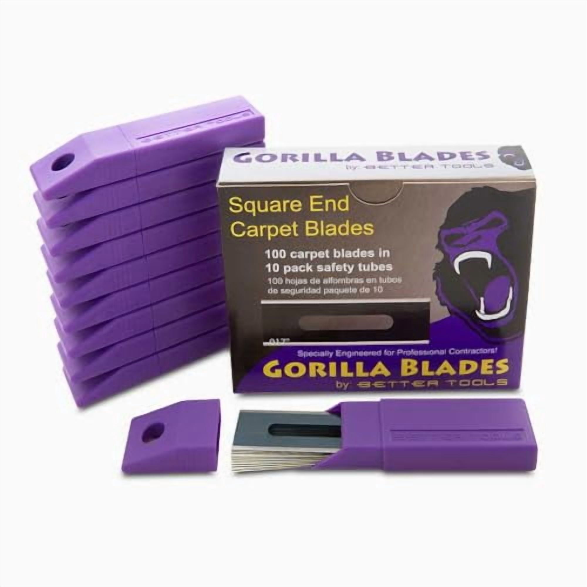 Better Tools 3G Extreme Square End Carpet Blade - 100 blades/Pack - 10 ...