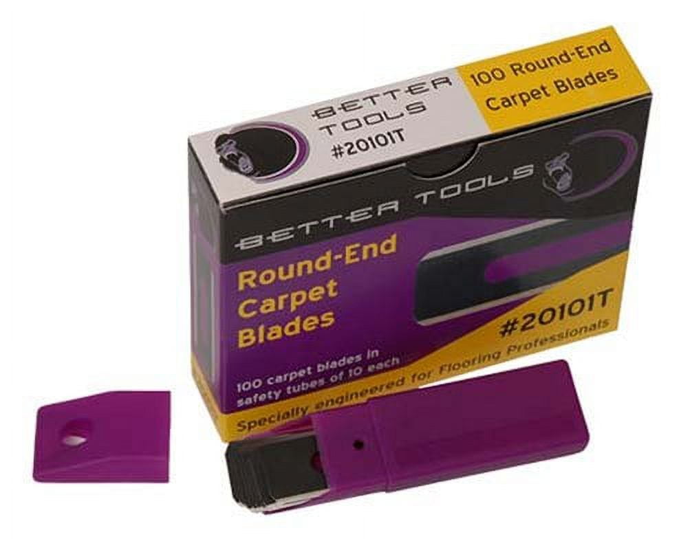Better Tools Carpet Blades - Heavy-Duty Round End - Box of 100 Blades ...
