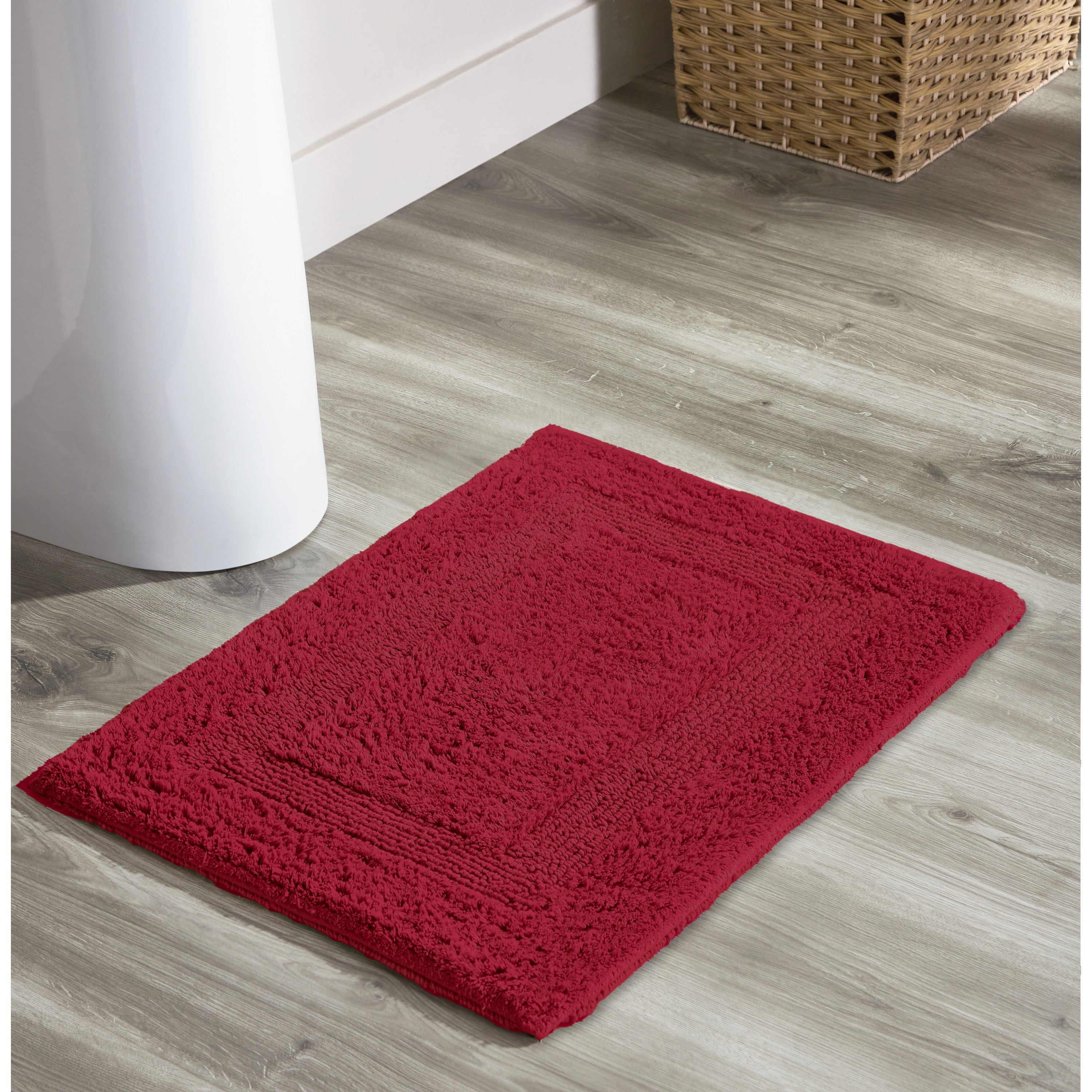 Better Trends 17" x 24" Premium Bathroom Rug Mat, 100% Cotton, Extra ...