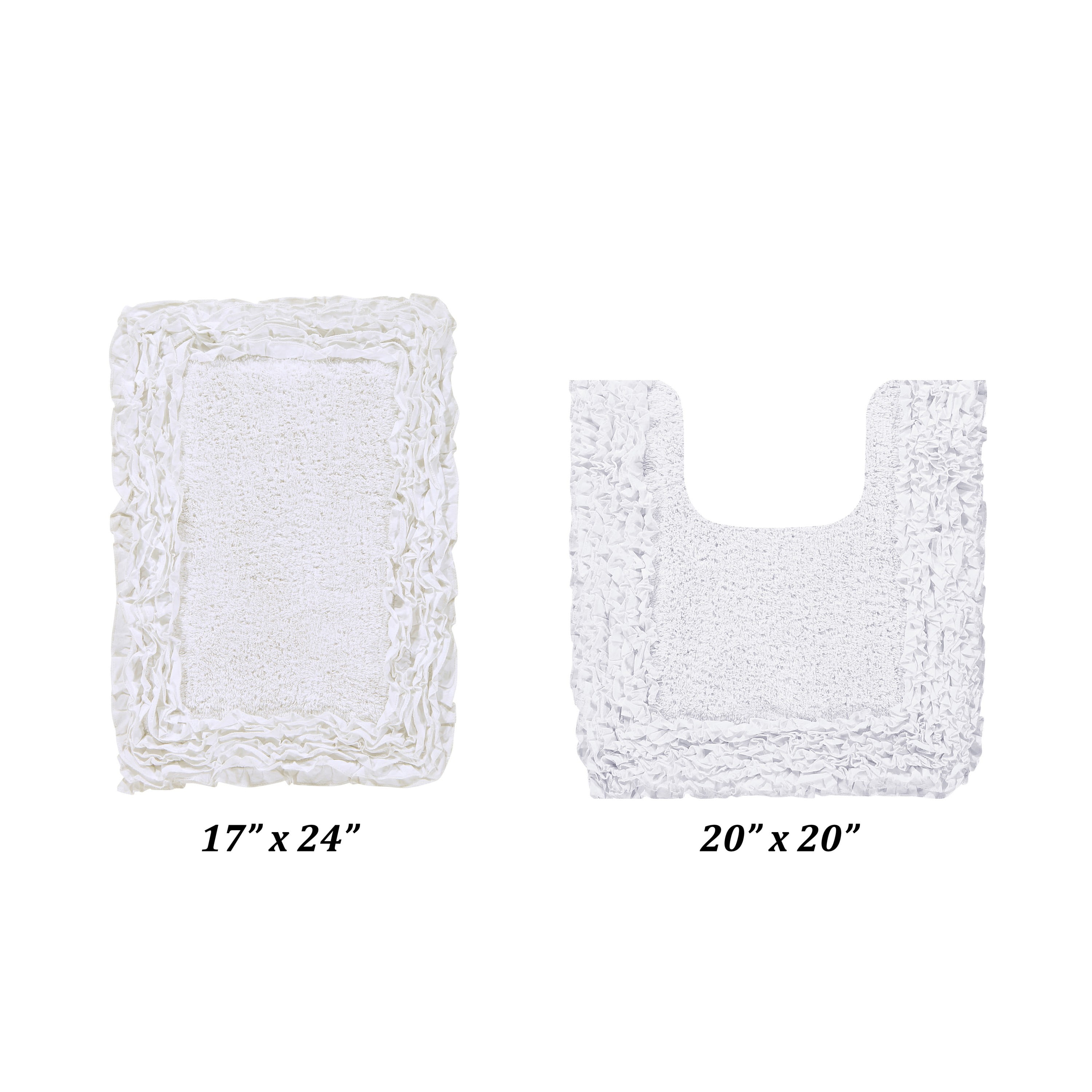 Better Trends 2 Piece Bathroom Rug Set 100% Cotton, Extra Soft, Water ...