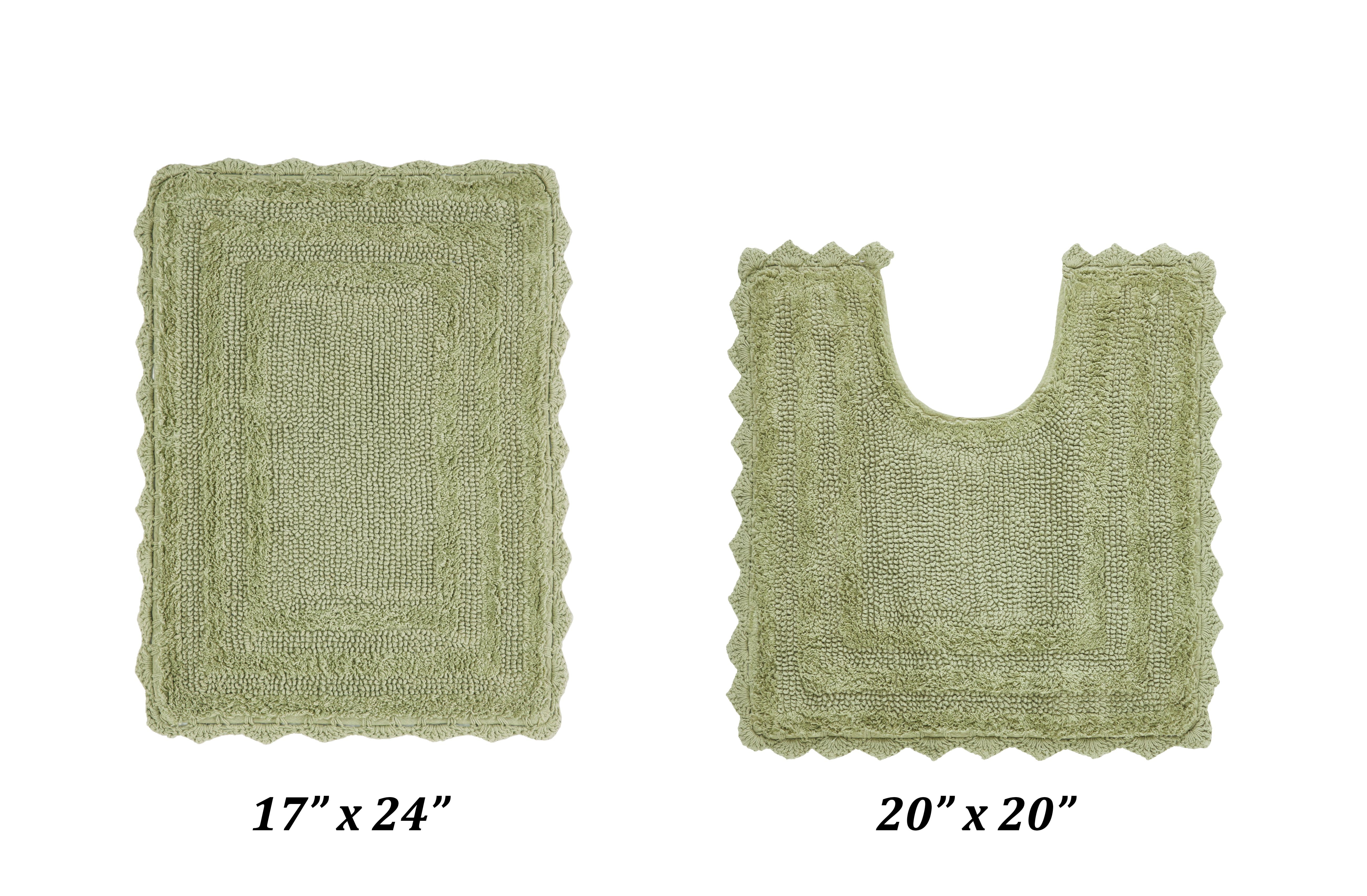 Better Trends 2 Piece Bathroom Rugs Set 100% Cotton, Soft Tufted Bath ...