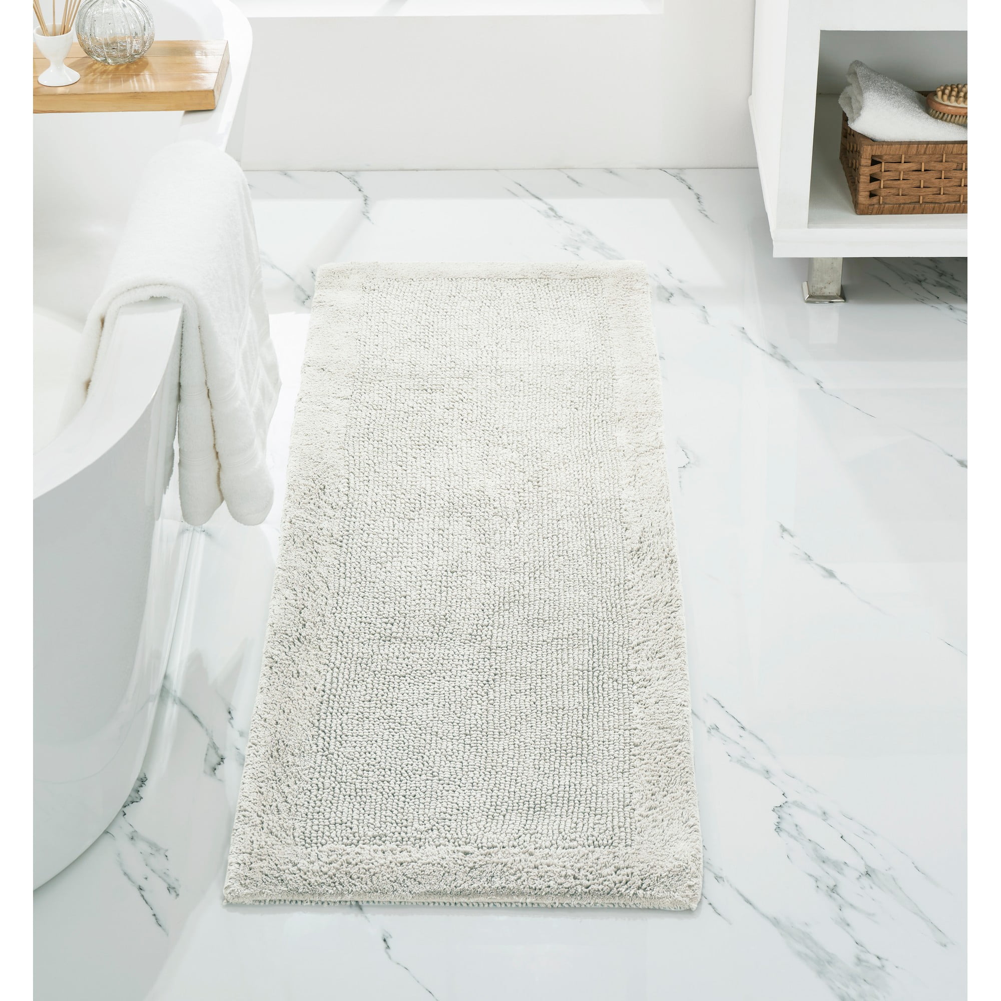 Better Trends 20"x 60" Premium Bathroom Runner Rug 100% Cotton Soft ...