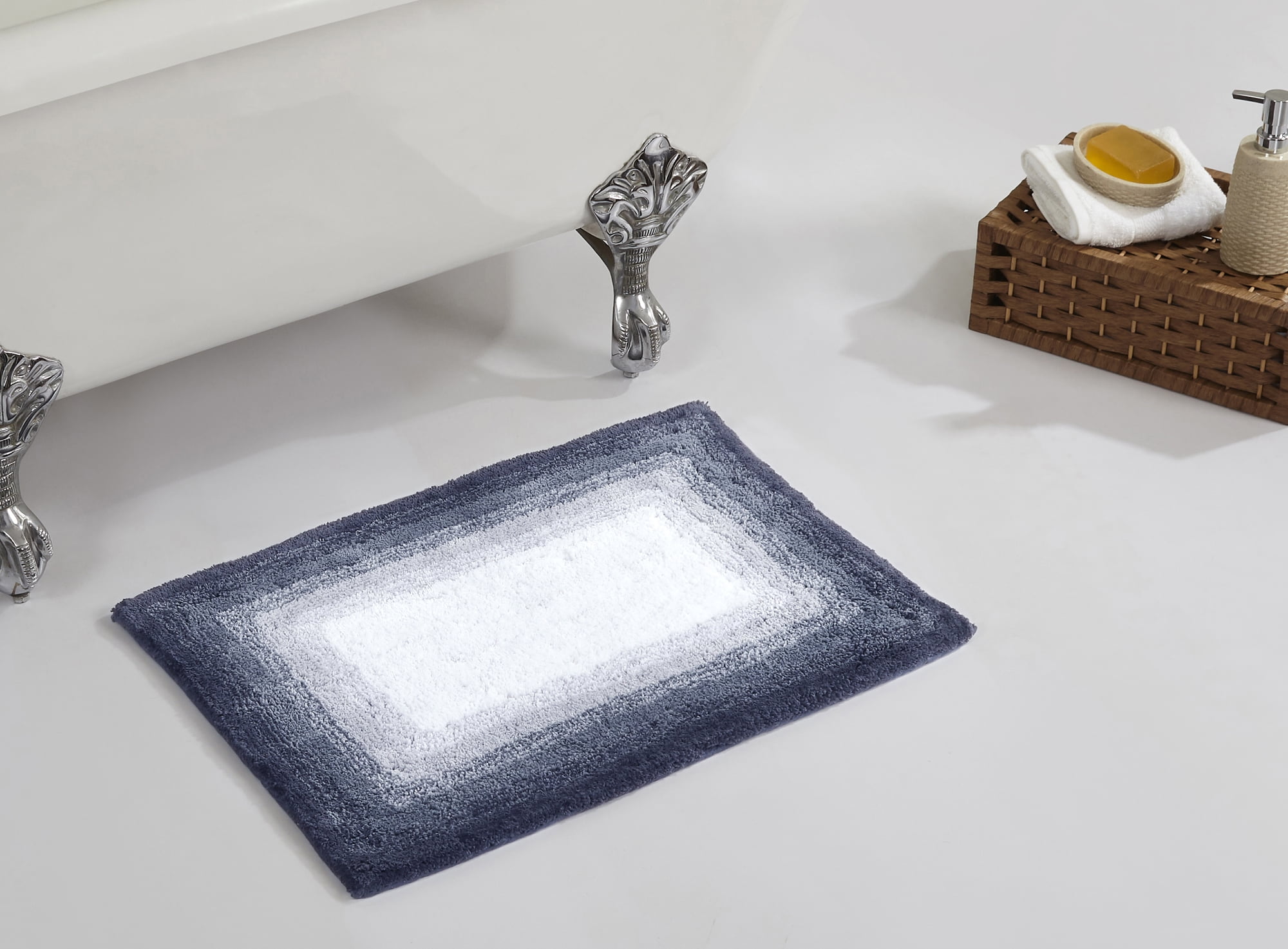 Better Trends 21" x 34" Bathroom Rug 100% Cotton Bath Rug Water ...