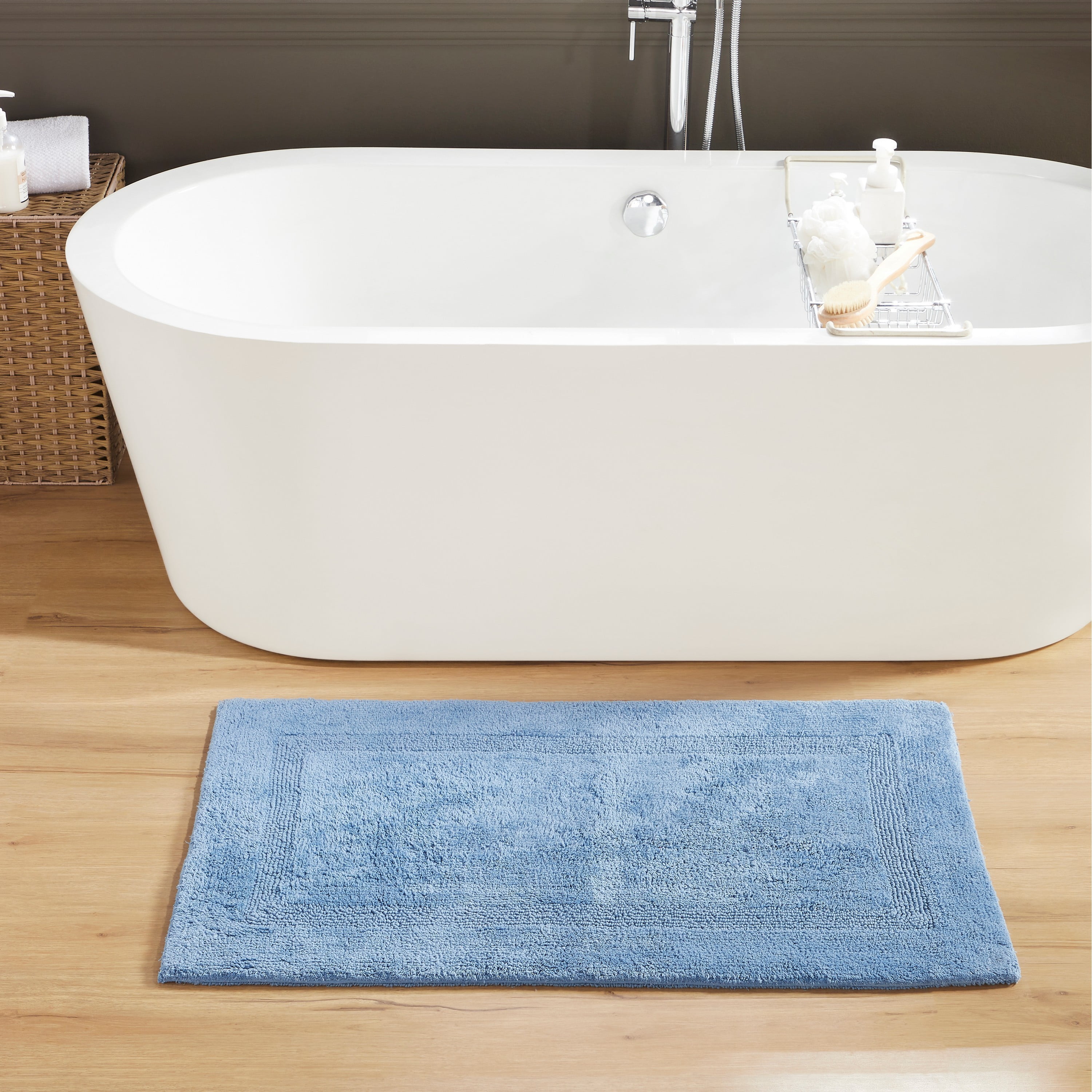 Better Trends 24" x 40" Premium Bathroom Rug Mat, 100% Cotton, Extra Soft Tufted Door Mat, Water ...