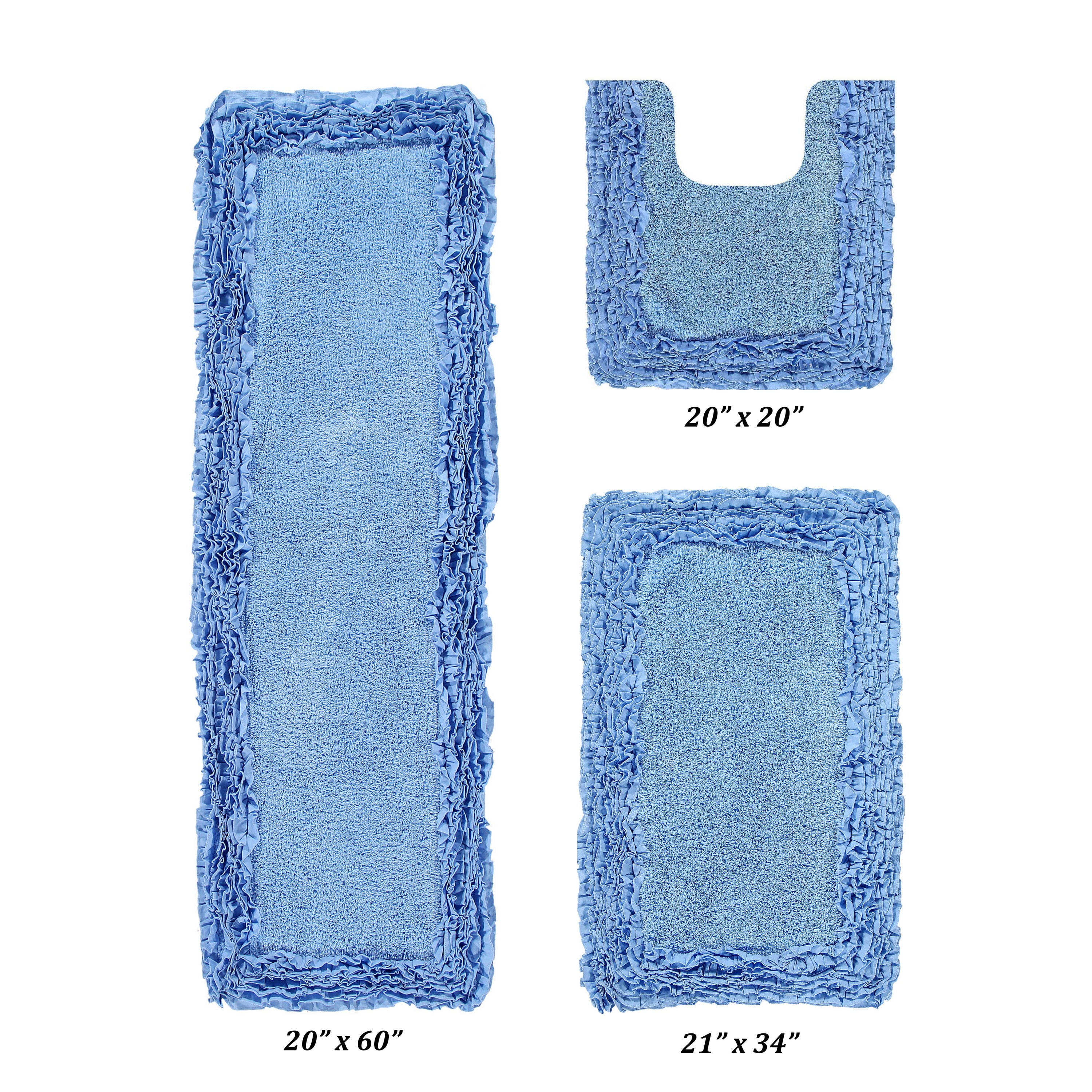 Better Trends 3 Piece Bathroom Rug Set 100% Cotton, Extra Soft, Water ...